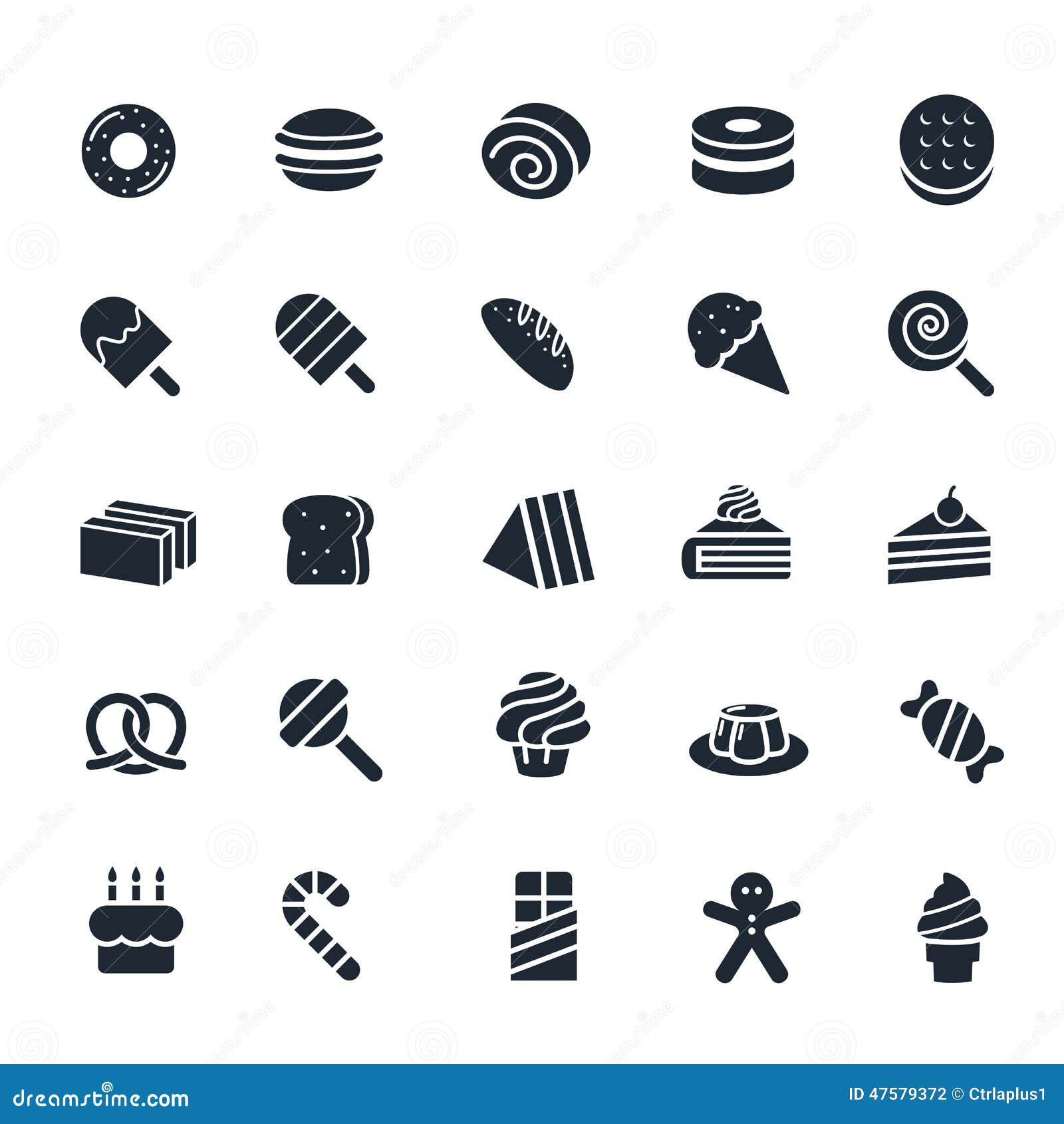 Sweet and Dessert Icon stock vector. Illustration of birthday - 47579372