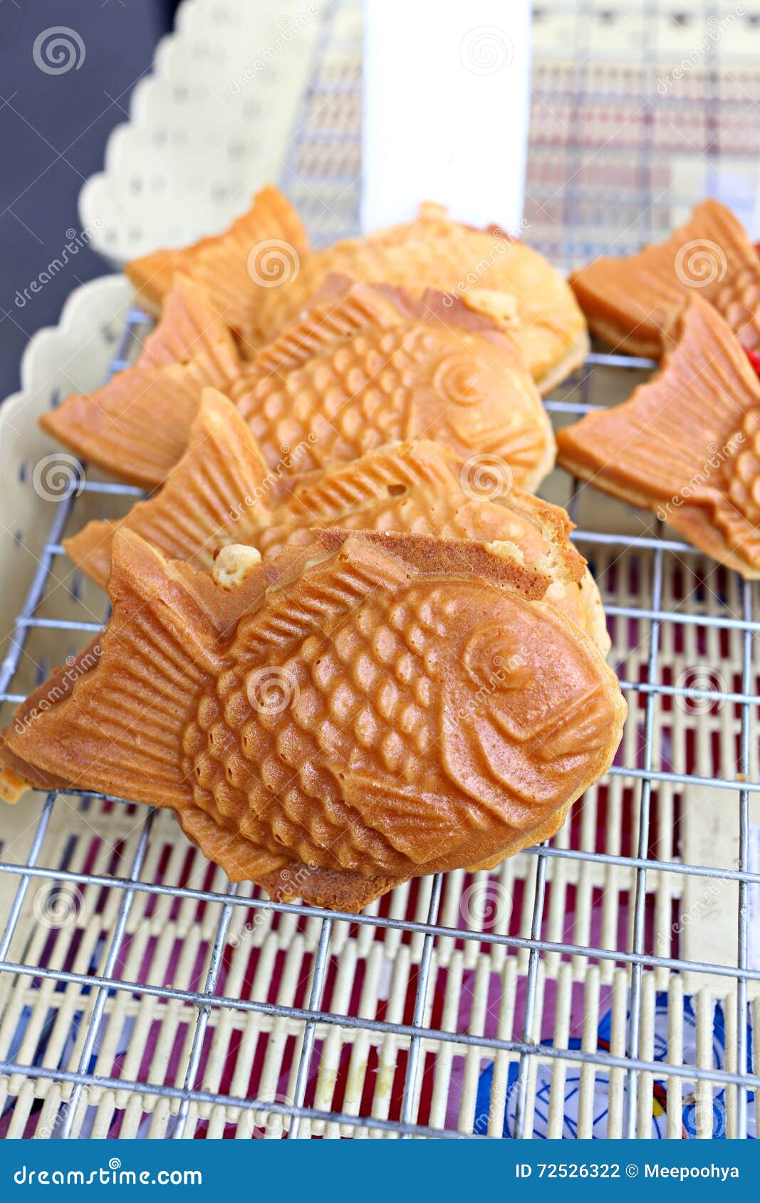 Sweet Dessert with Shape Fish. Stock Photo - Image of asian, market ...