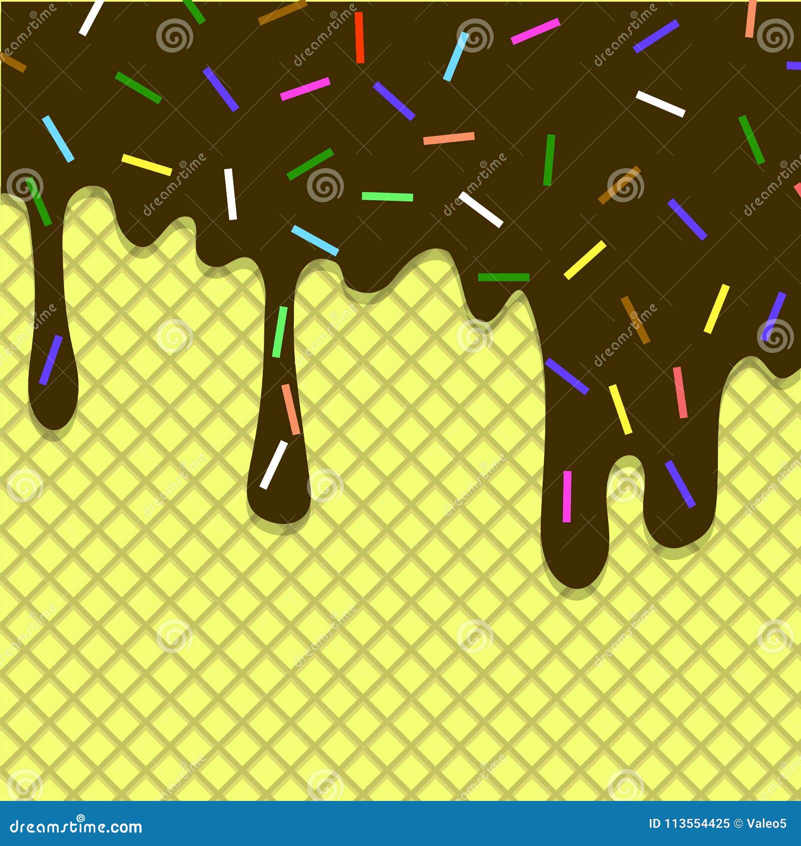 Sweet Donut Brown Texture. Glaze and Sprinkles Pattern Stock ...