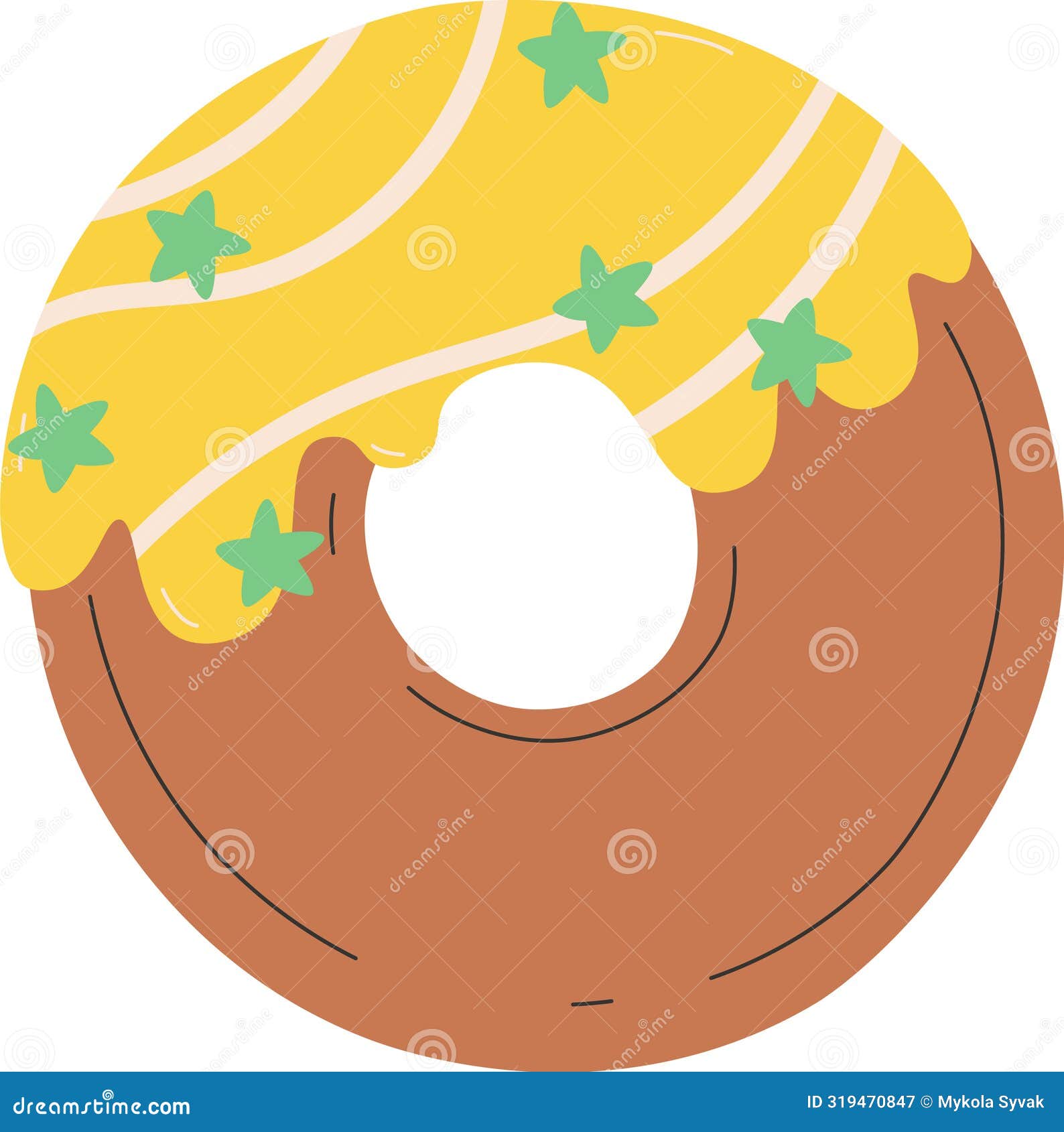 Donut Circle Divided Into Sectors Charts Vector Illustration ...