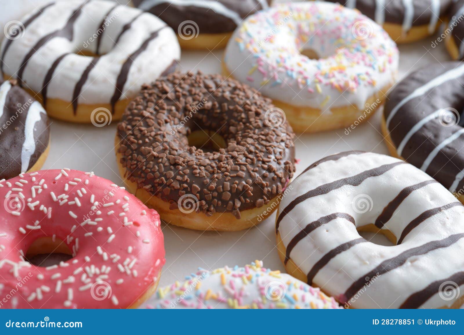 Sweet donuts stock image. Image of white, pink, sprinkles - 28278851