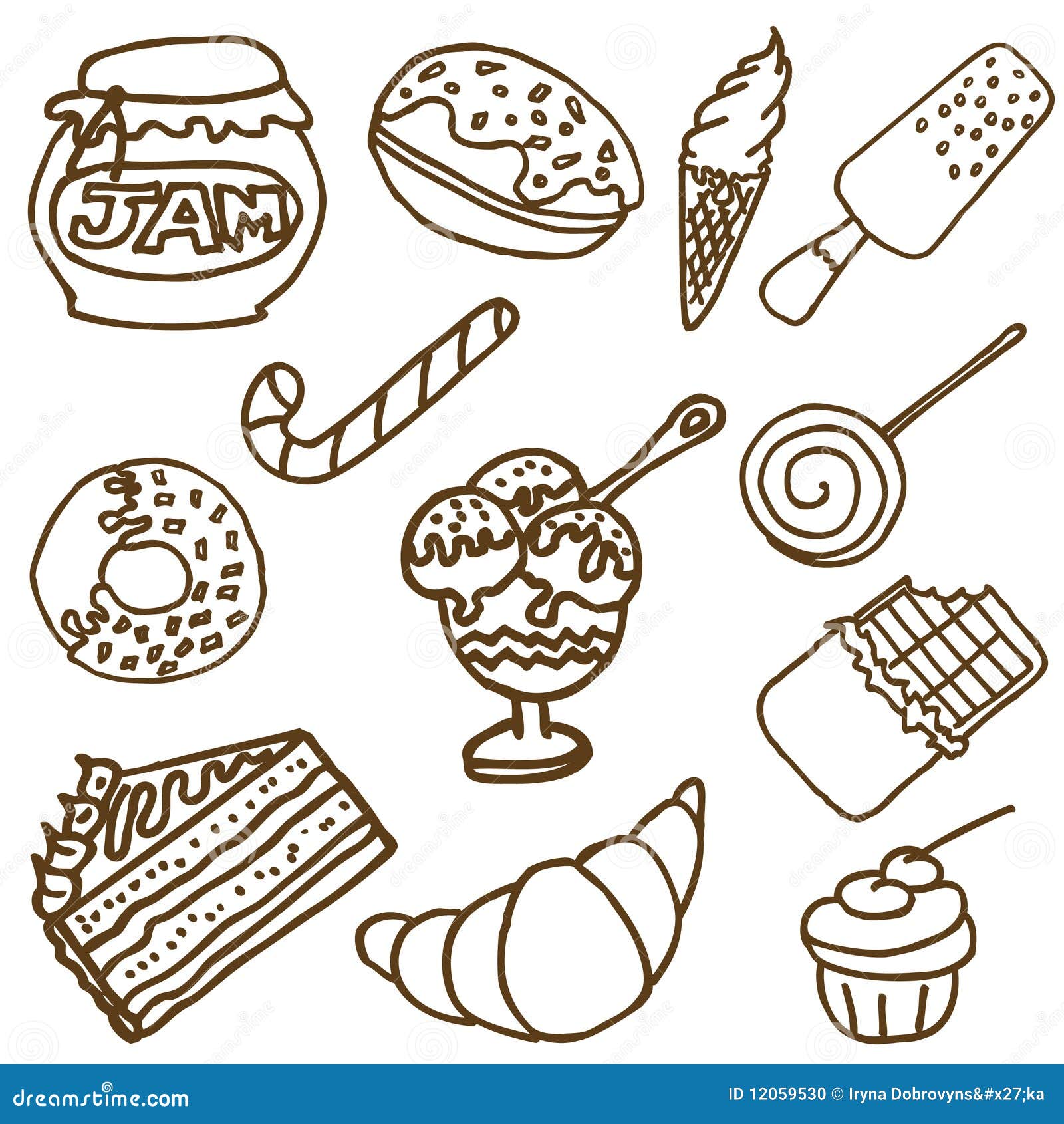 Sweet doodle stock illustration. Illustration of cherry - 12059530