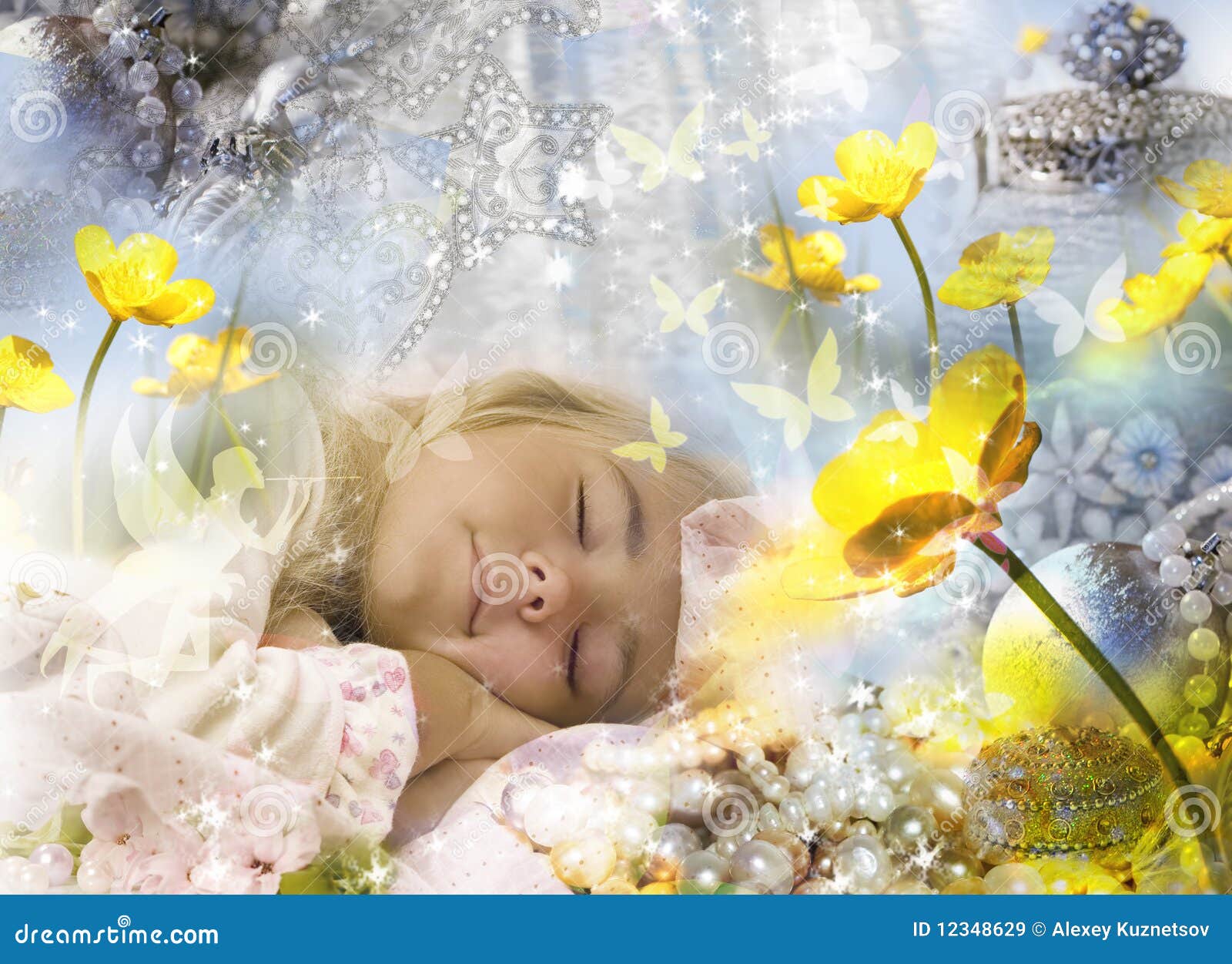 Sweet dreams stock image. Image of silhouette, painting - 12348629