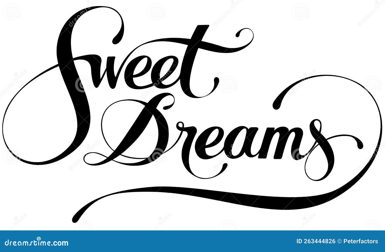 Sweet Dreams - Custom Calligraphy Text Stock Vector - Illustration of ...