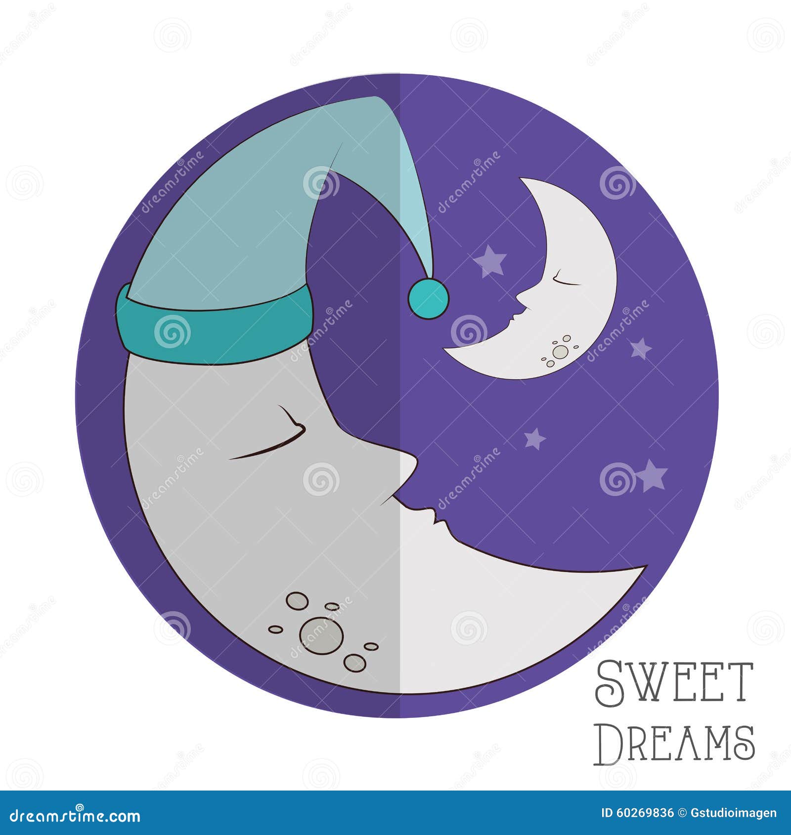 Sweet dreams stock vector. Illustration of dark, time - 60269836