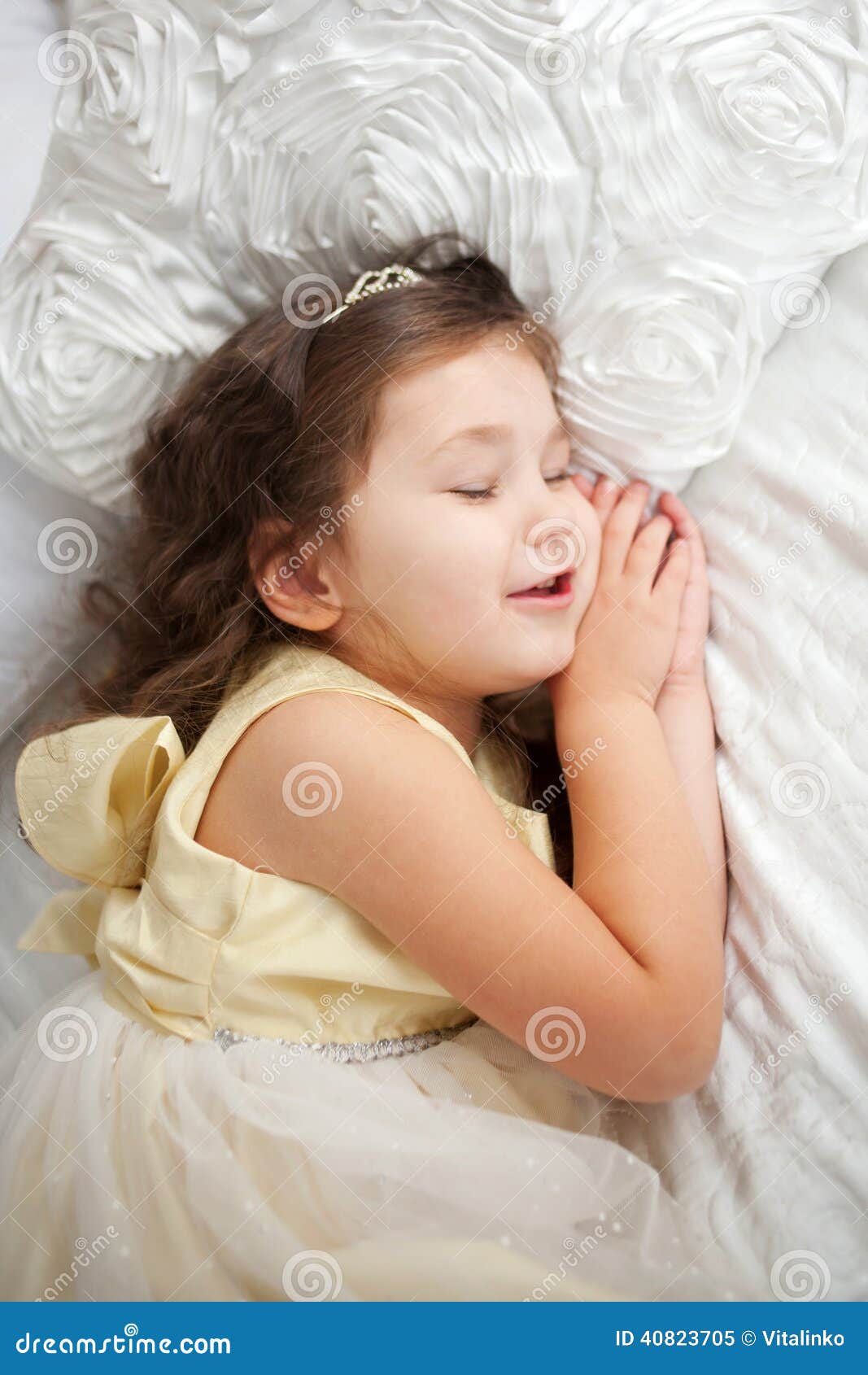 Sweet Dreams. Happy Smiling Kid Sleeping Stock Image - Image of home ...