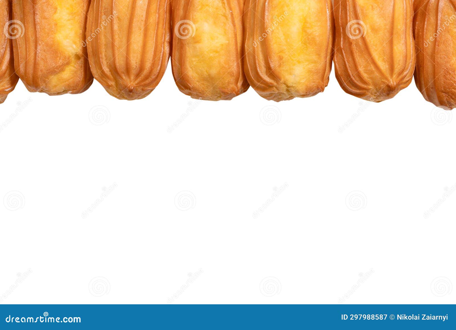 Sweet Eclairs Isolated on a White Background Stock Image - Image of ...