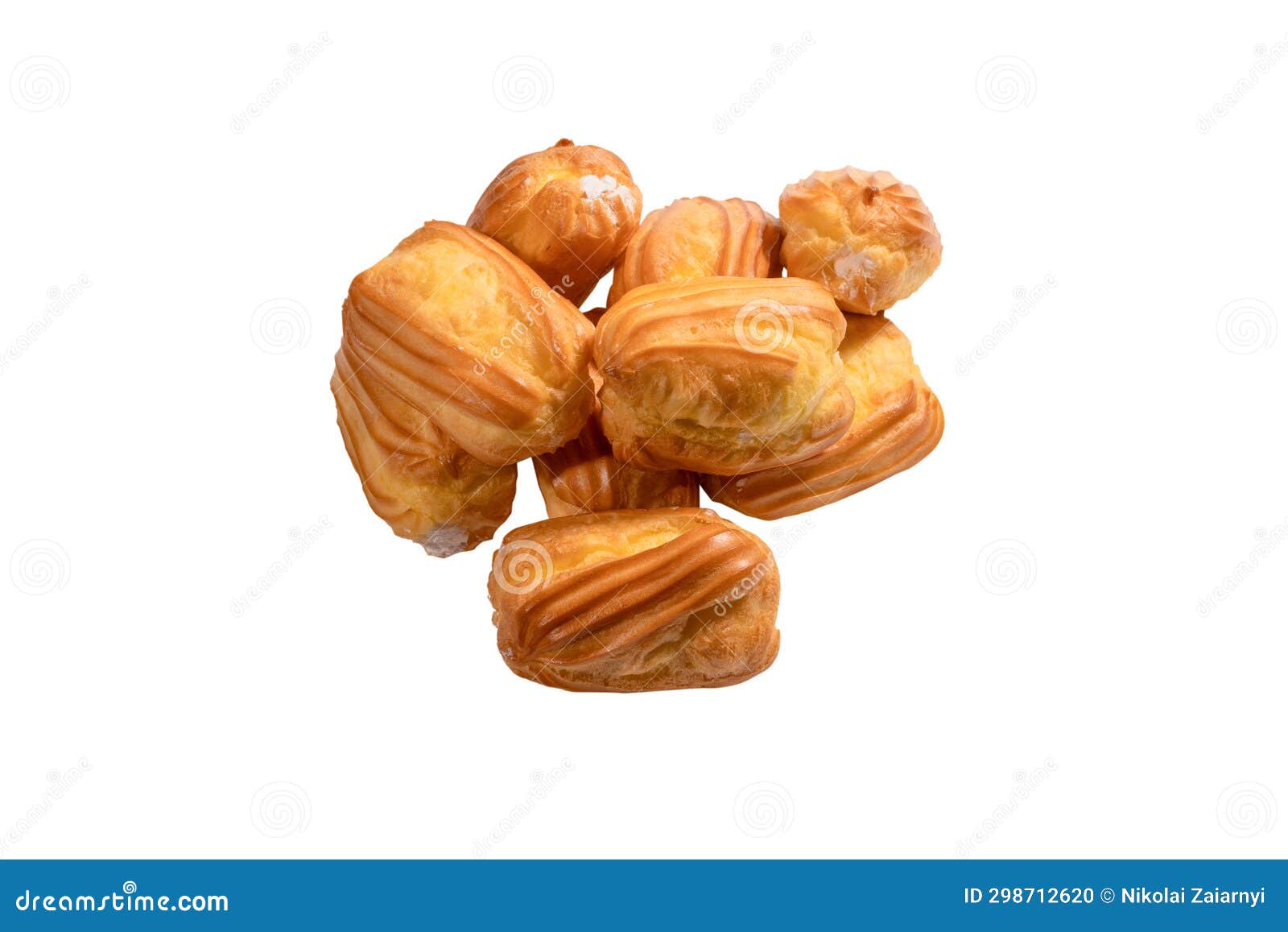 Sweet Eclairs Isolated on a White Background Stock Photo - Image of ...