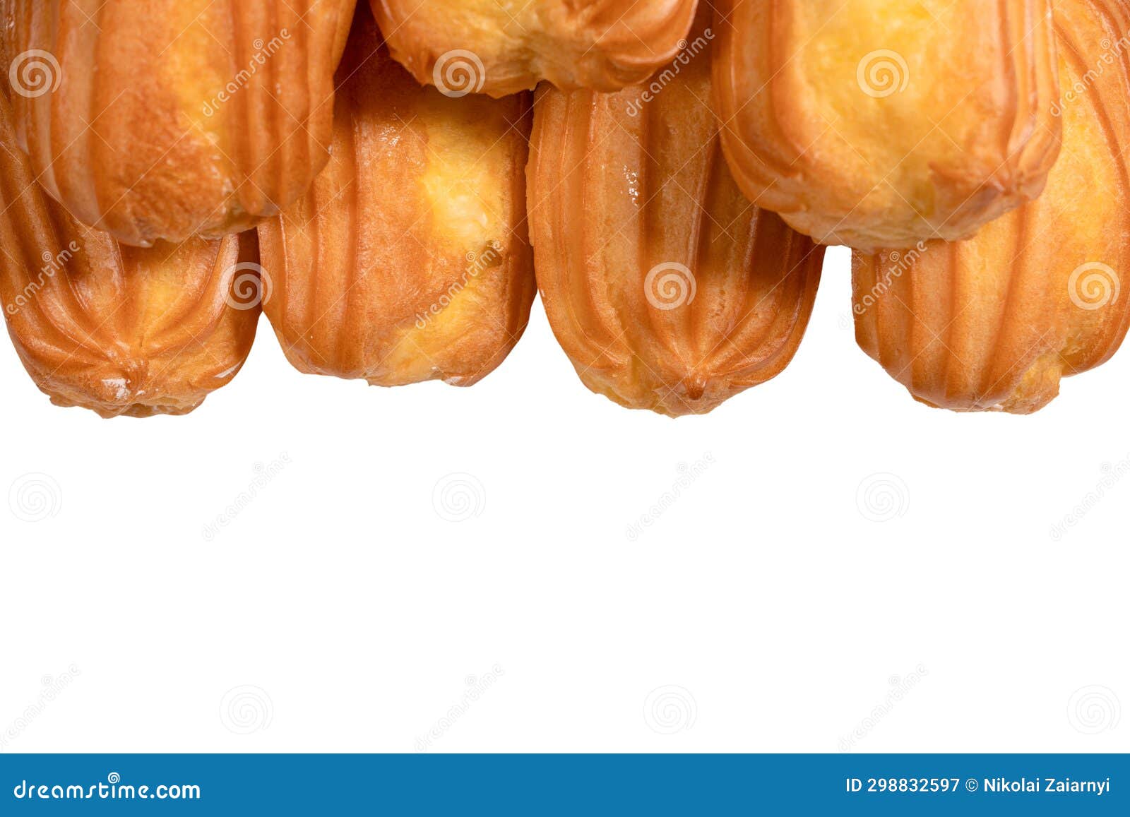 Sweet Eclairs Isolated on a White Background Stock Image - Image of ...