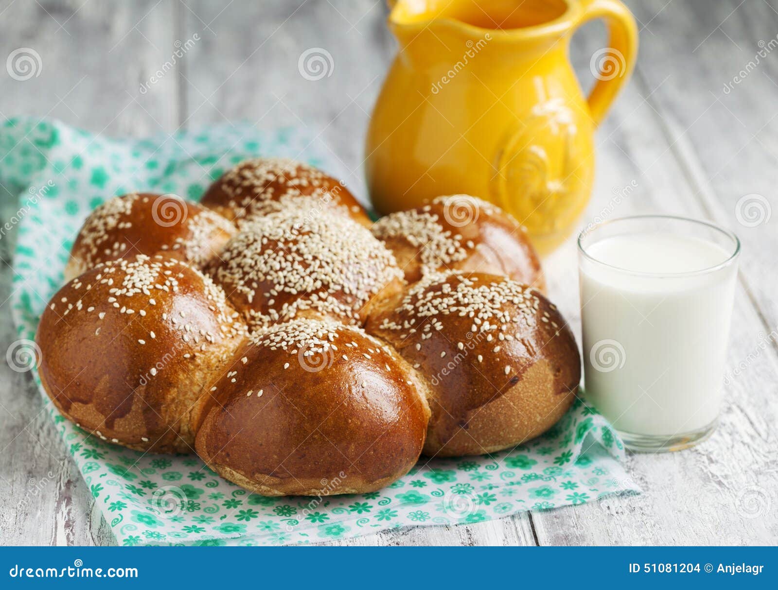 Sweet Egg Daisy Bread stock photo. Image of baked, breakfast - 51081204