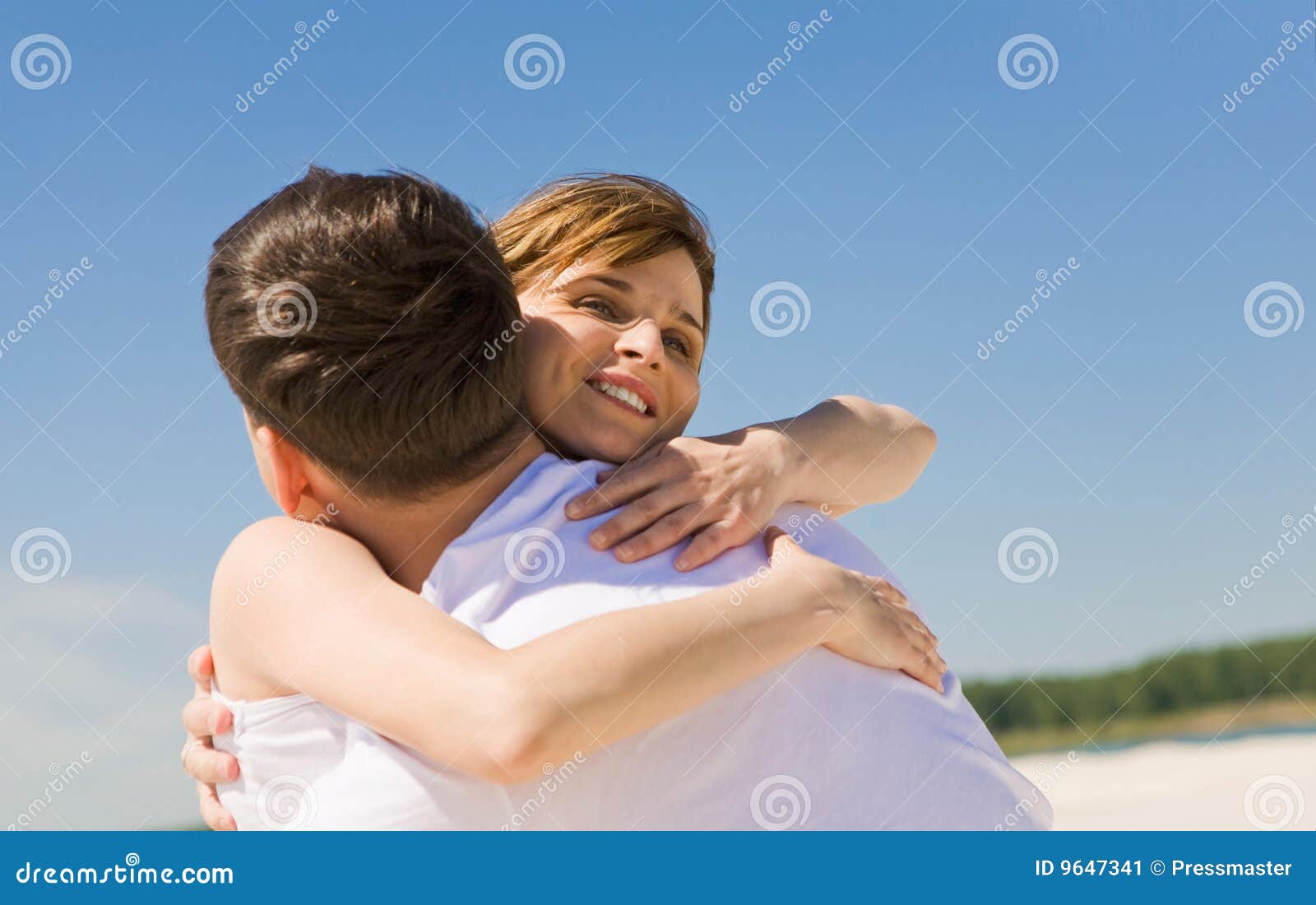 Sweet embrace stock image. Image of affection, happy, blue - 9647341