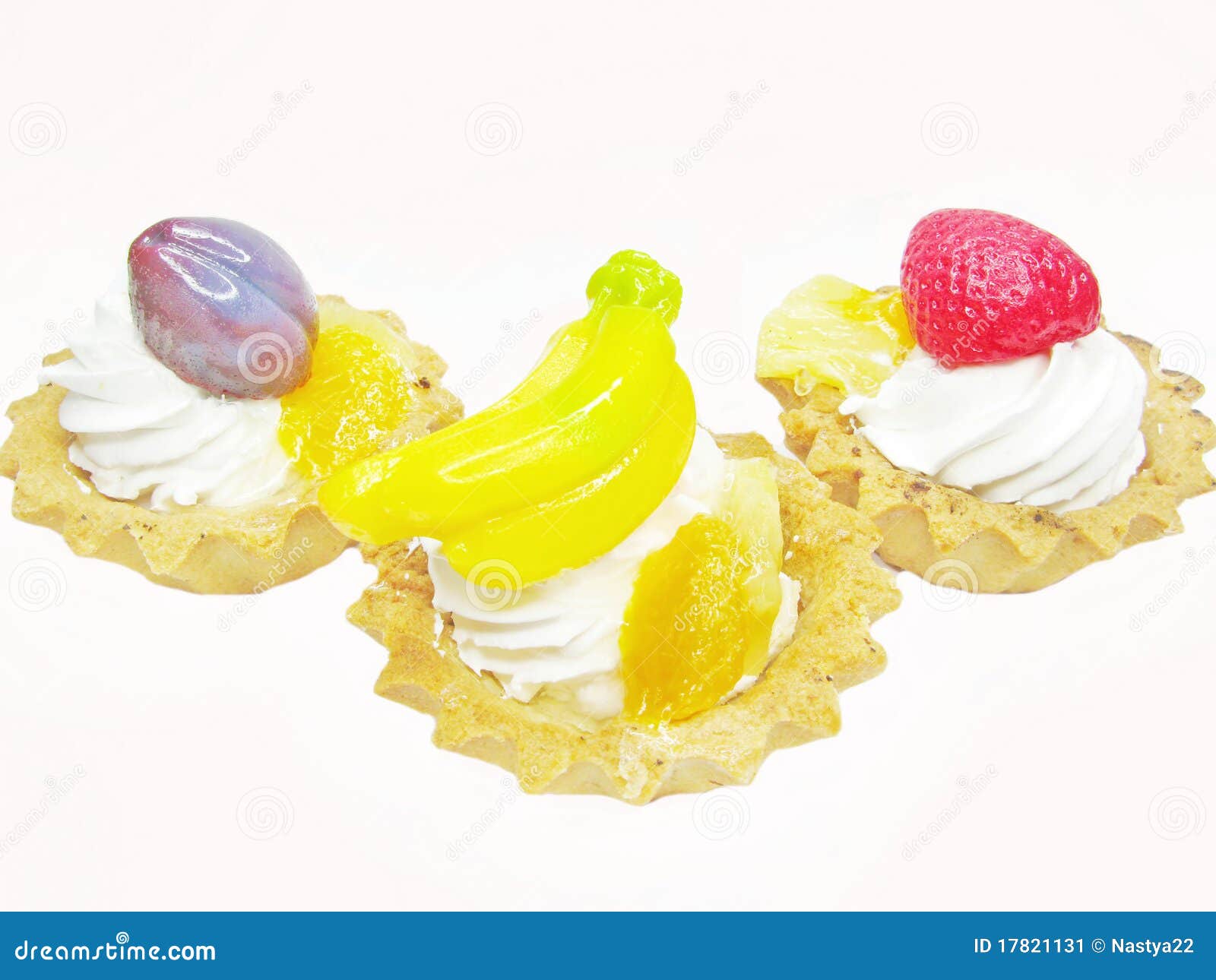 Sweet Fancy Cakes with Fruits Stock Image - Image of sweet, gelatin ...