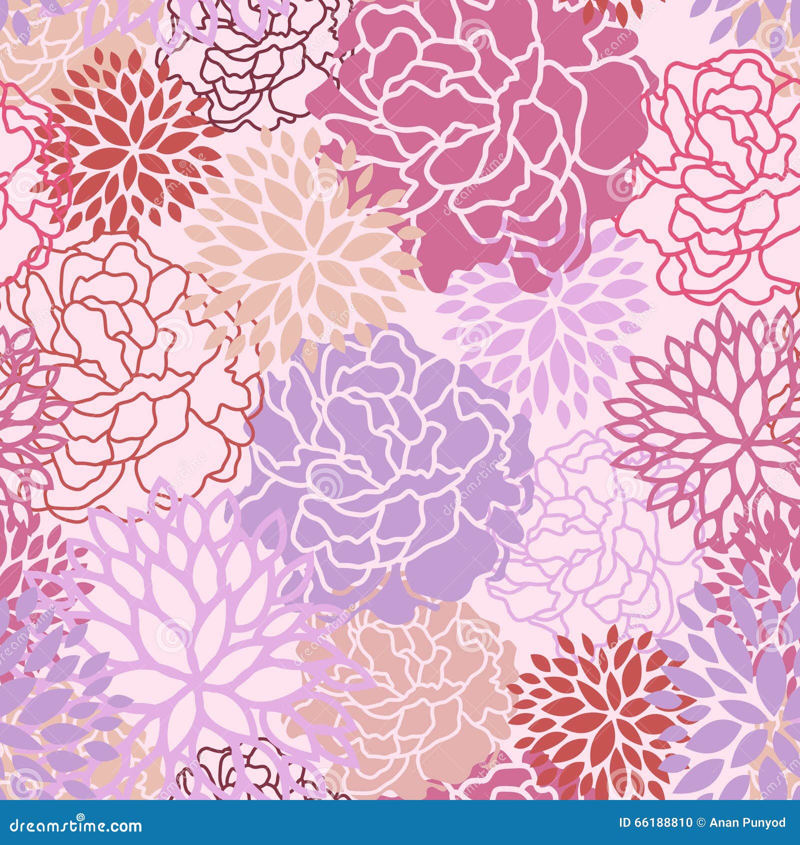 Sweet Floral Seamless Pattern Vector Abstract Background Design Stock ...