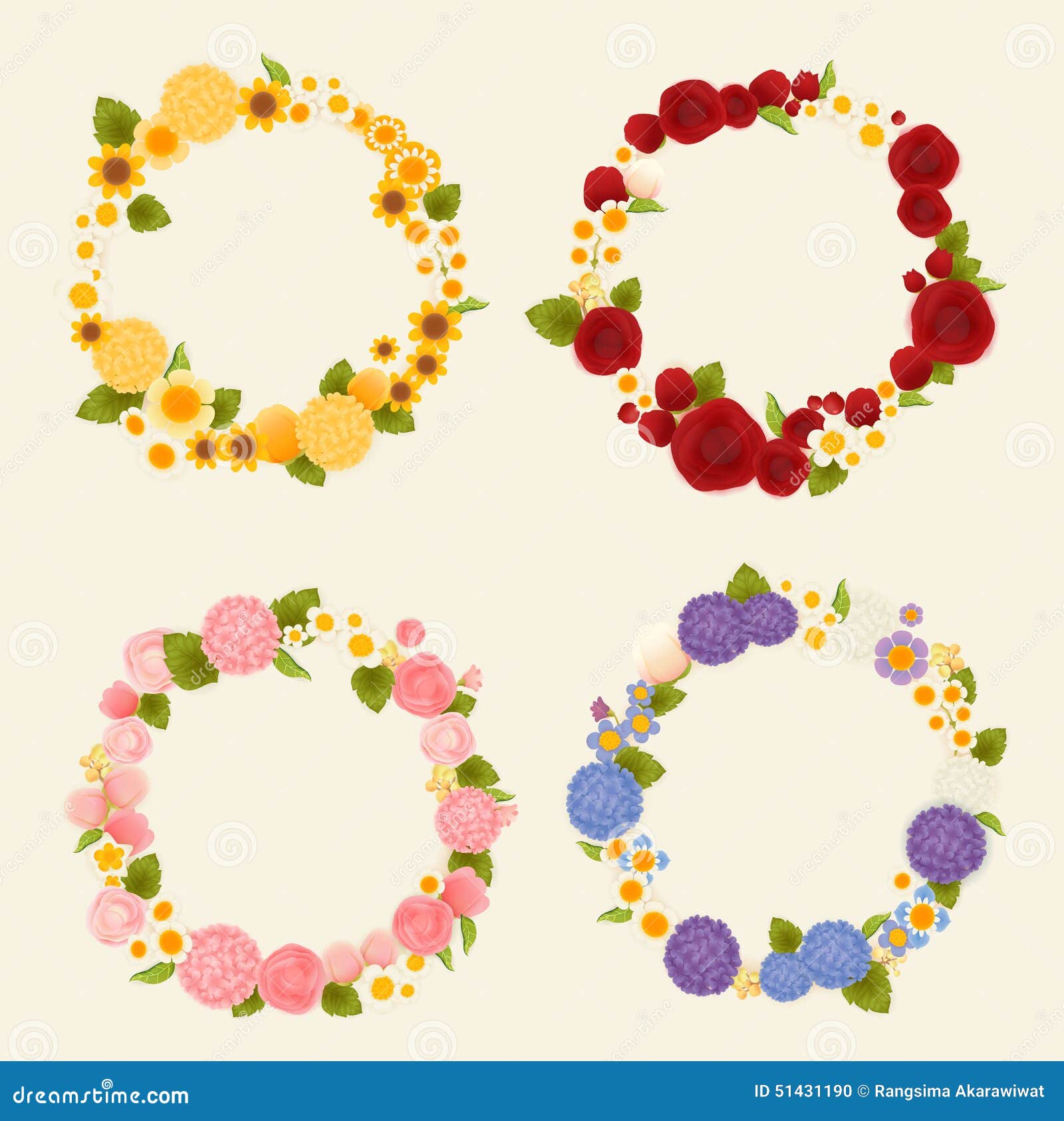 Red Sweet Pea Flower. Watercolor Illustration Set On White Background ...