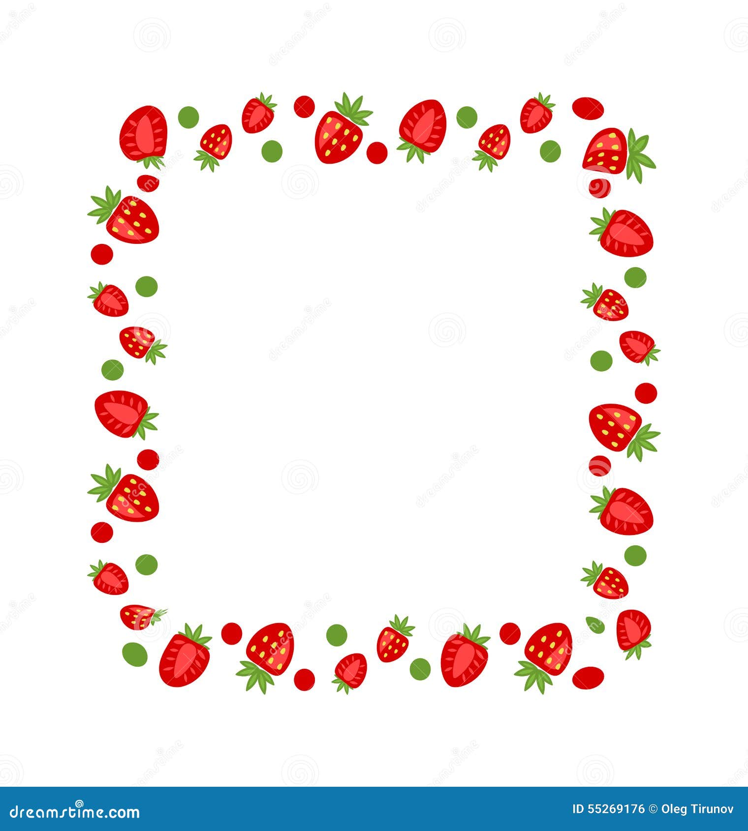 Sweet Frame Made of Strawberry Stock Vector - Illustration of ornament ...
