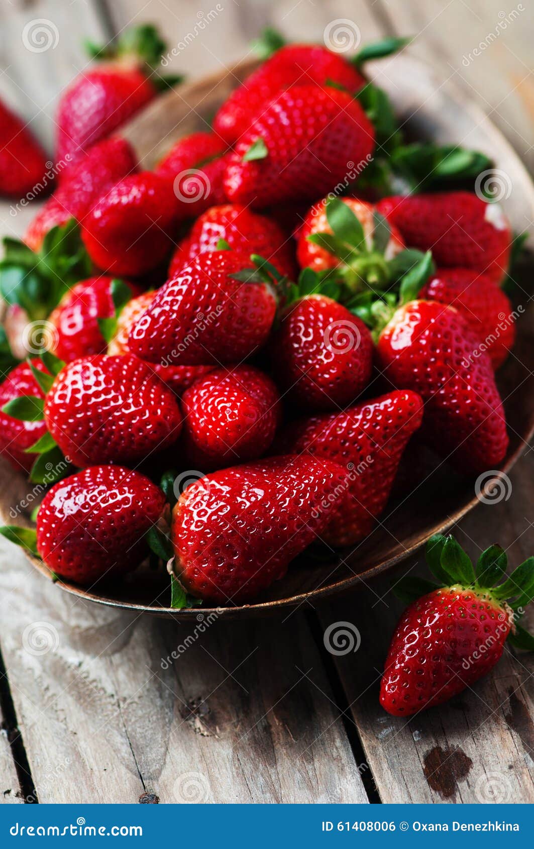 Sweet Fresh Stawberry on the Wooden Table Stock Photo - Image of fresh ...