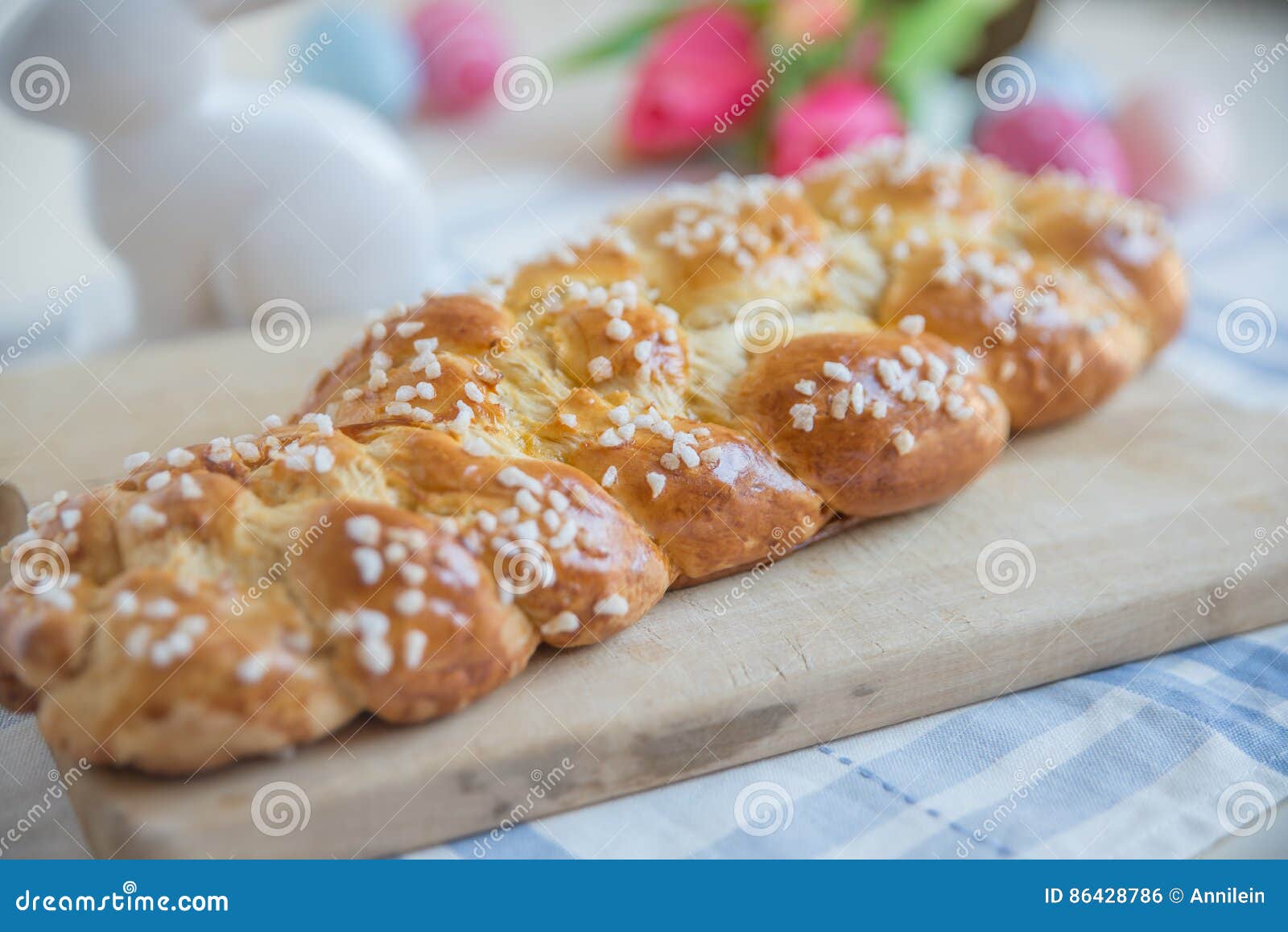 Sweet german easter bread stock photo. Image of delicious - 86428786
