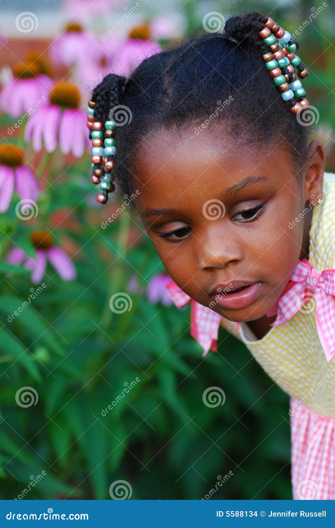 Sweet Girl stock photo. Image of hair, beautiful, flowers - 5588134