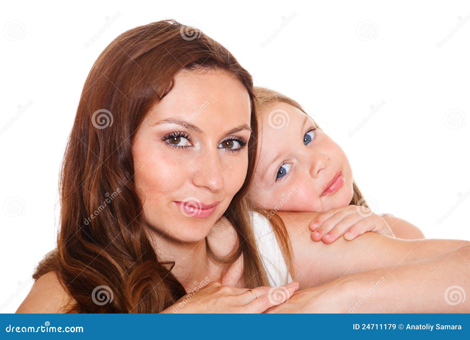 Sweet girl and her mother stock image. Image of long - 24711179