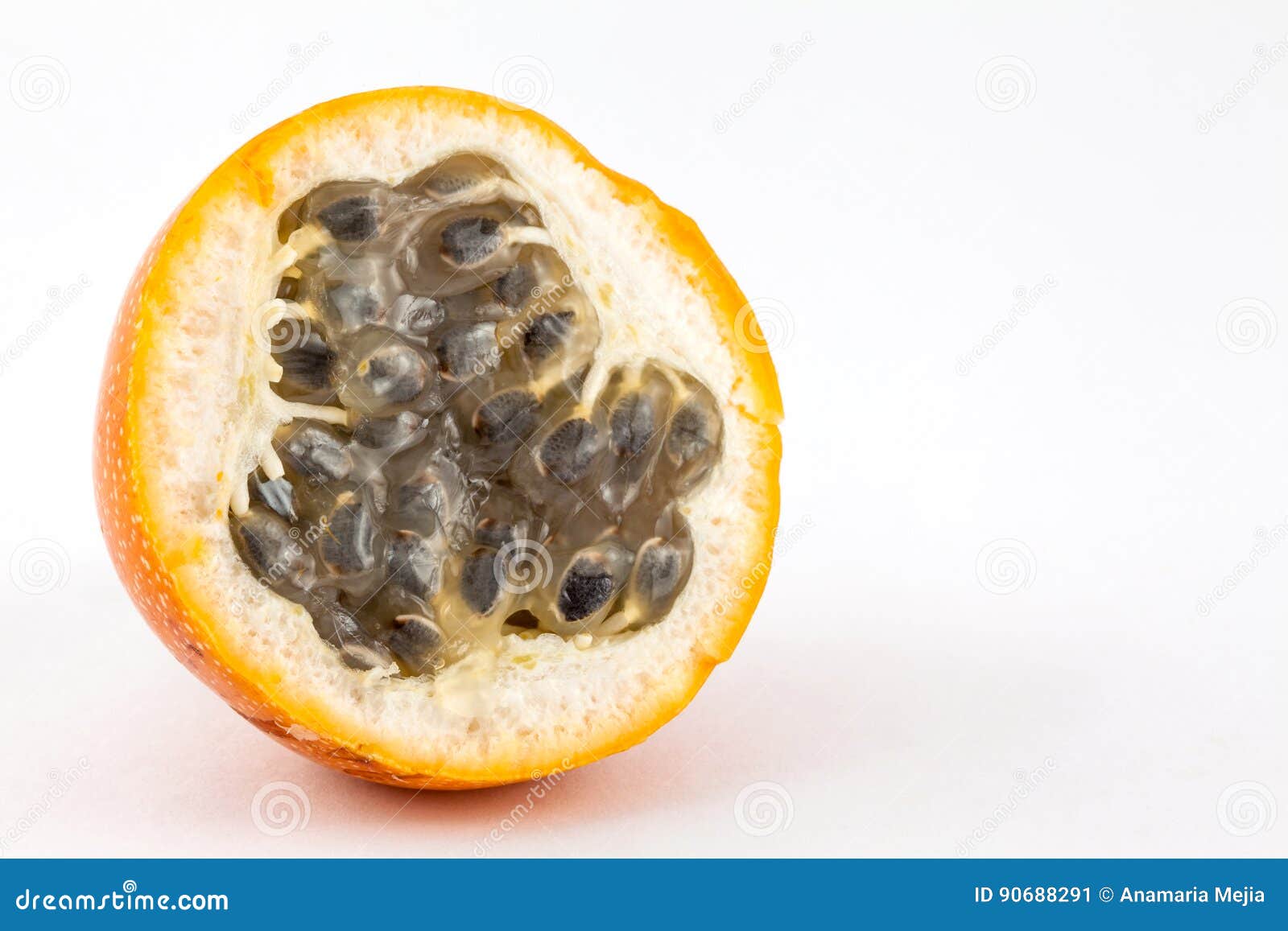 Sweet Granadilla Passiflora Ligularis Stock Image - Image of colorful ...