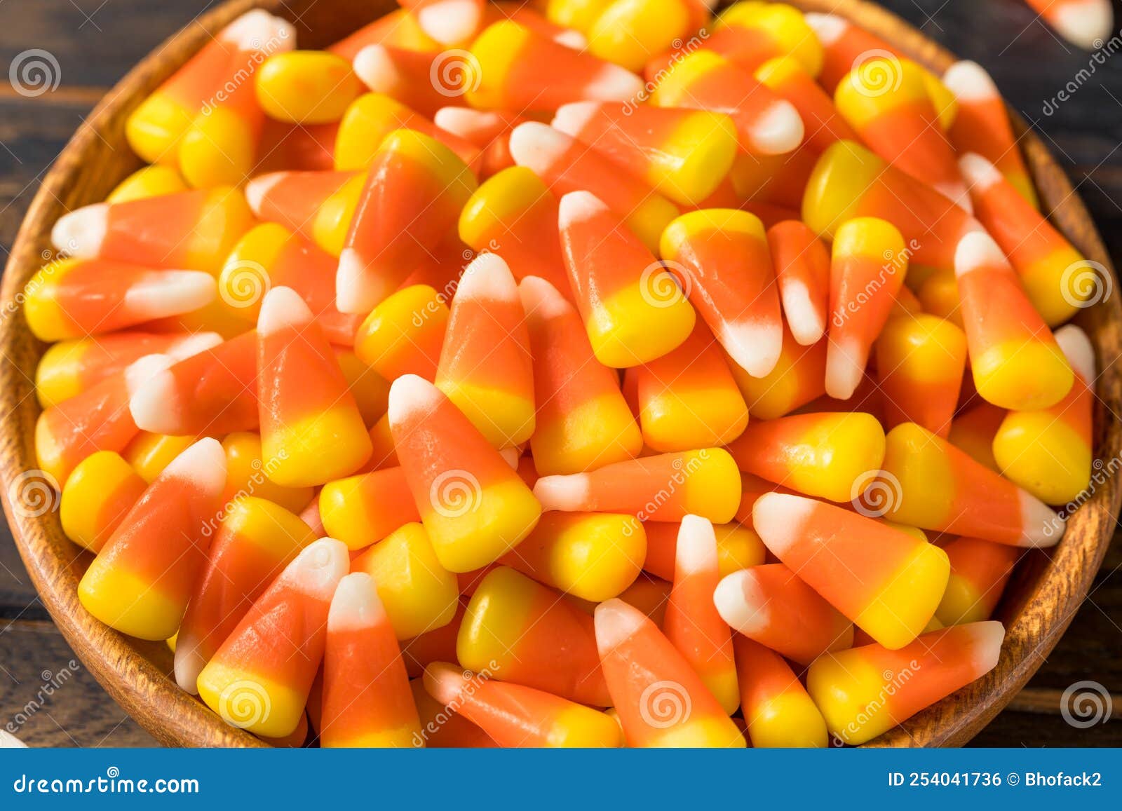 Sweet Halloween Candy Corn stock photo. Image of confectionery - 254041736