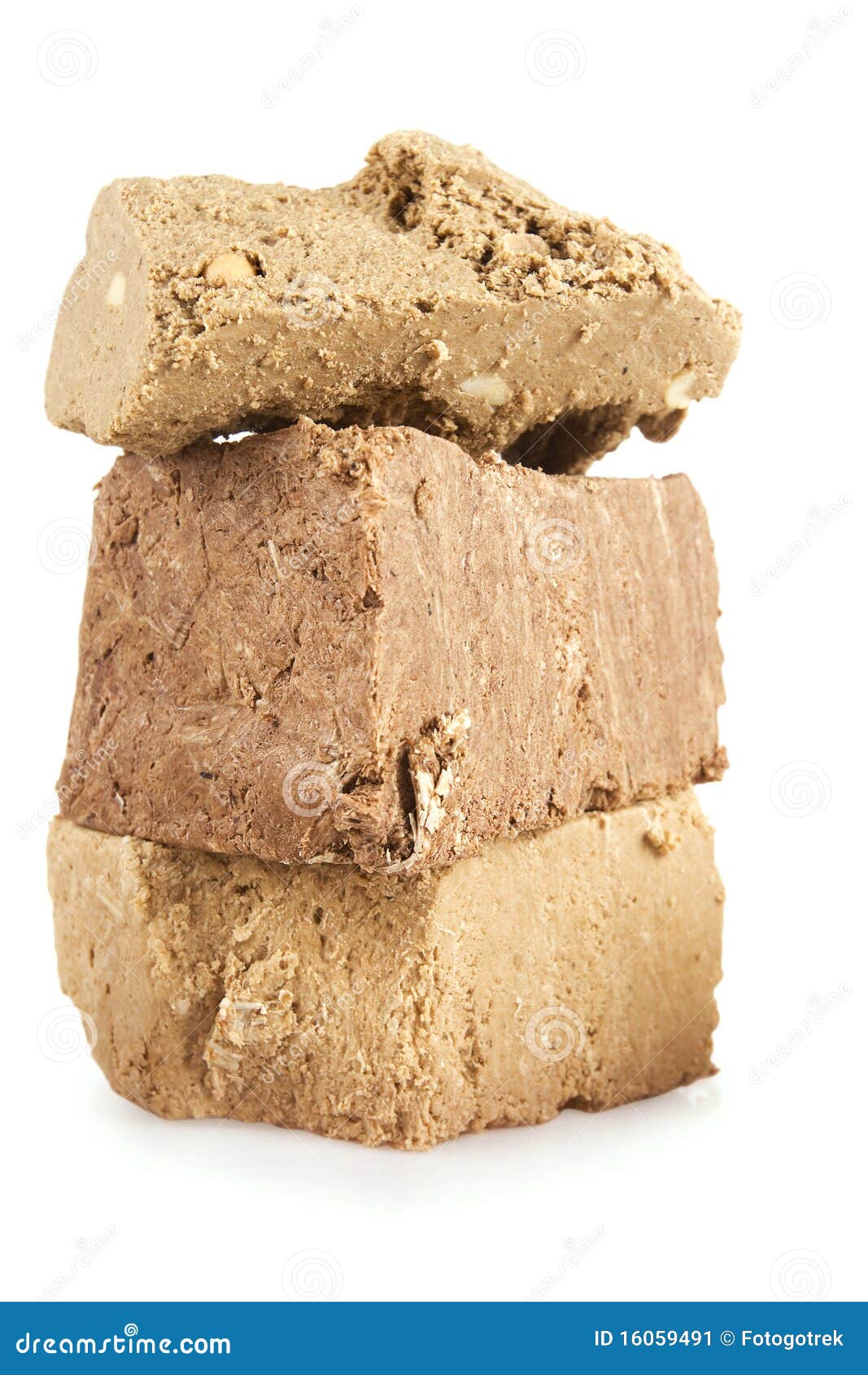 Sweet Halva Isolated on White Stock Image - Image of portion, halva ...