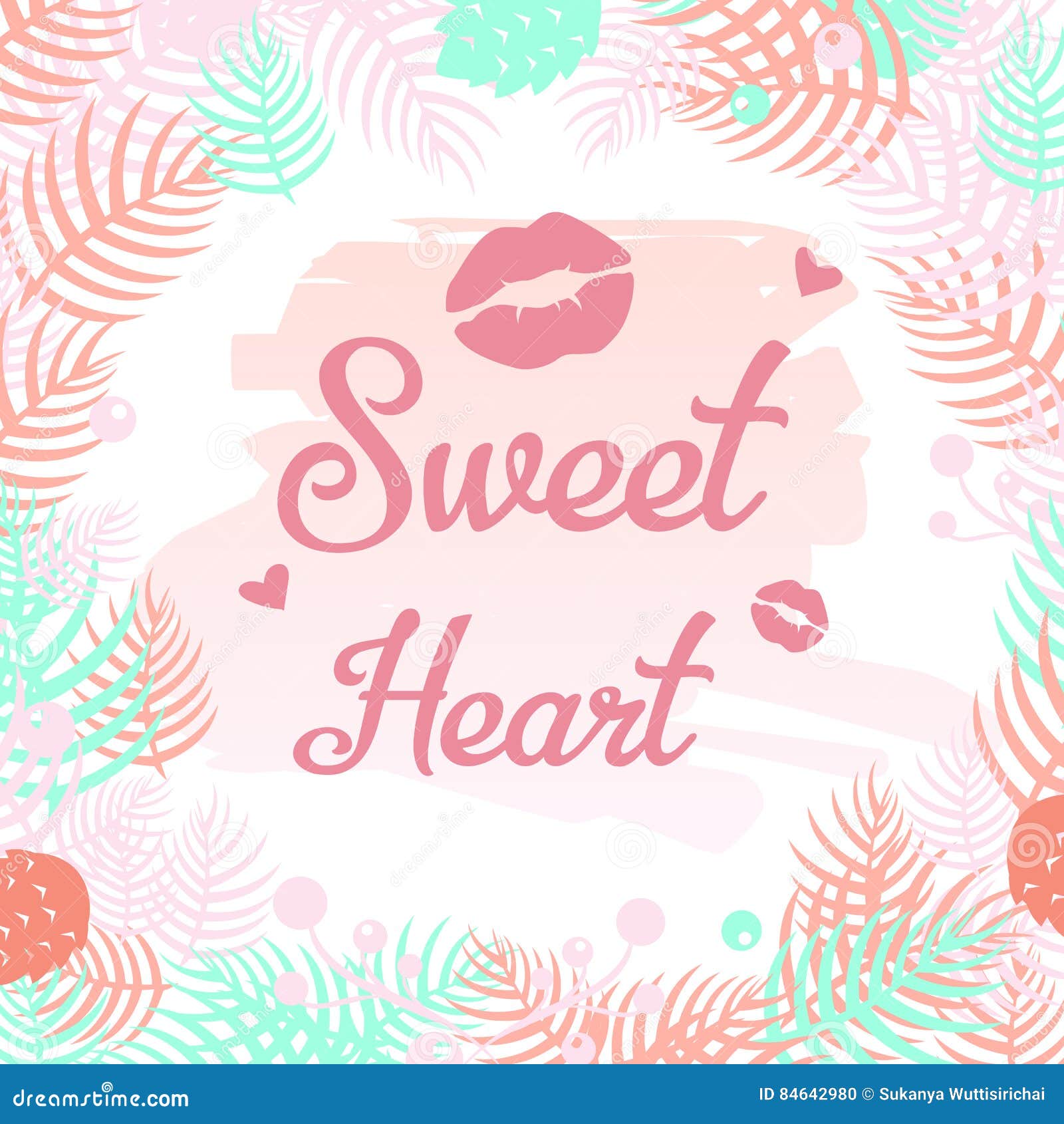 Sweet Heart Design Elements. Vector Illustration. Stock Illustration ...