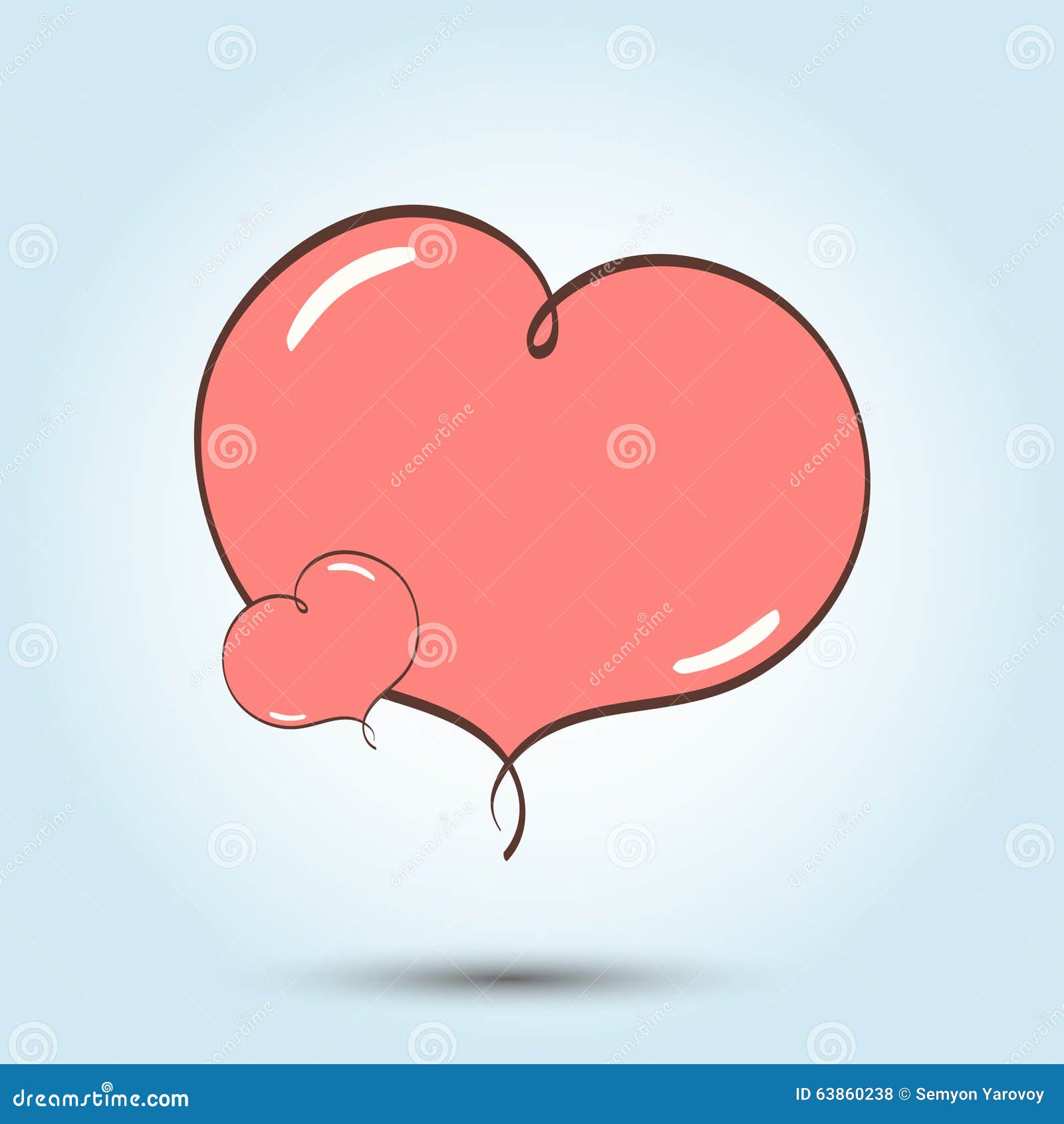 Sweet heart stock vector. Illustration of sweet, vector - 63860238