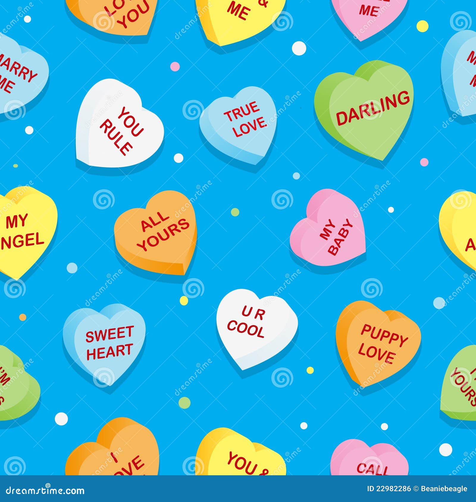 Sweet Hearts Pattern stock vector. Illustration of bright - 22982286
