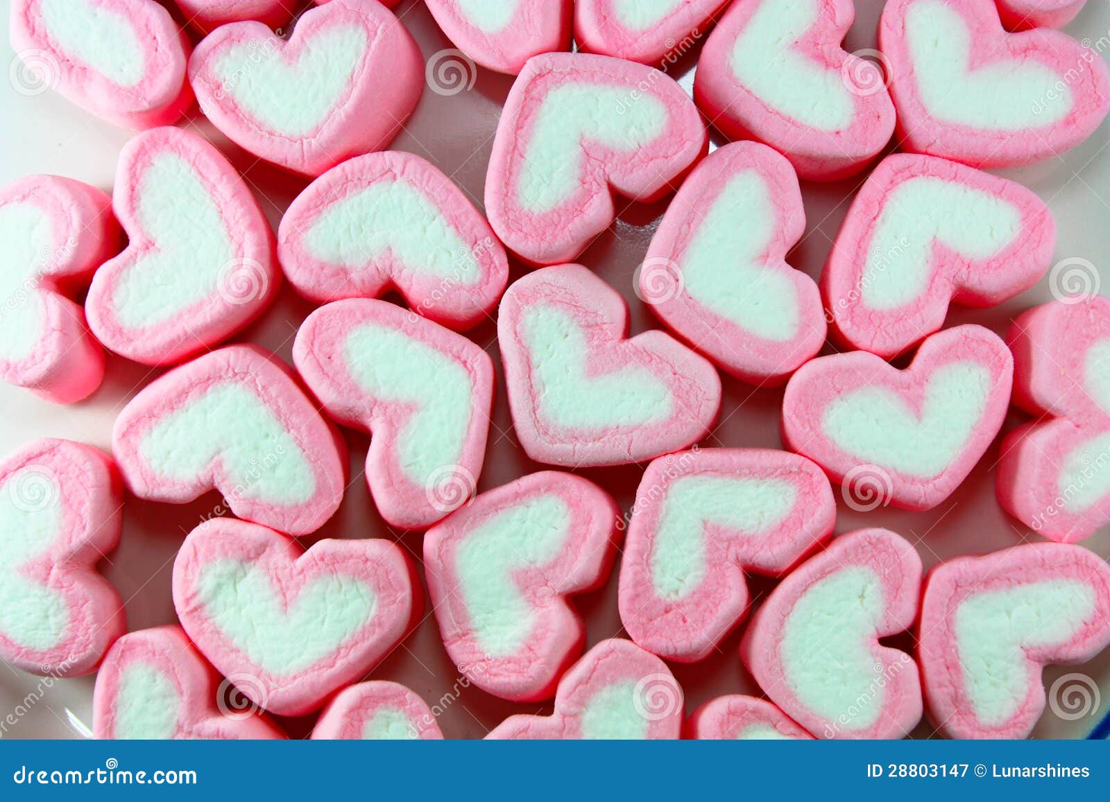 Sweet Hearts Shaped Marshmallows Stock Image - Image of closeup, heap ...