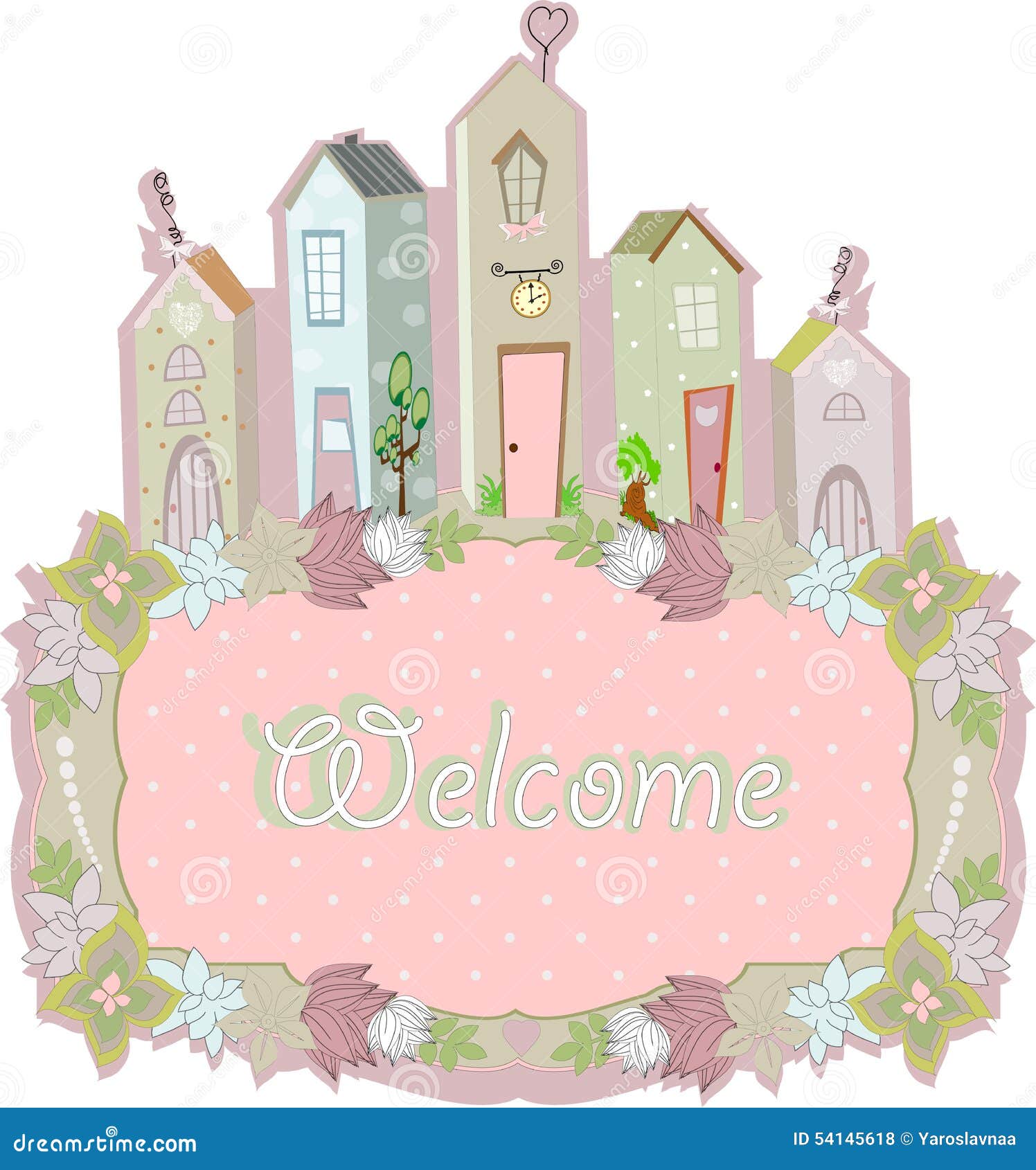 Sweet Home Card Design. Vector Illustration Stock Vector - Illustration ...