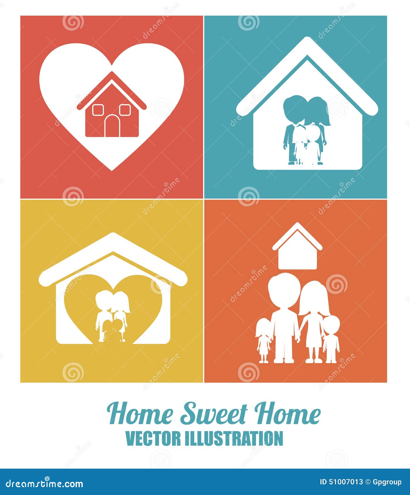 Sweet Home Design, Illustration. Stock Illustration - Illustration of ...