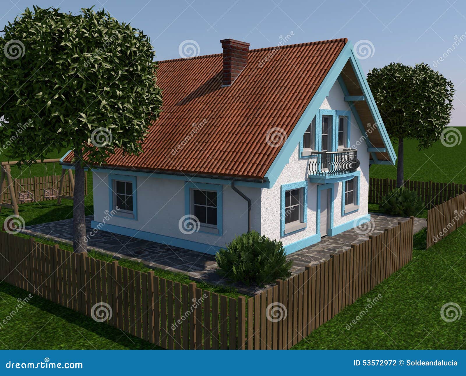 Sweet home stock illustration. Illustration of home, reflect - 53572972