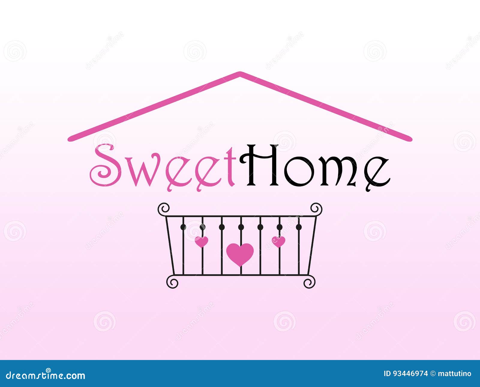 Sweet Home Logo stock vector. Illustration of construction - 93446974