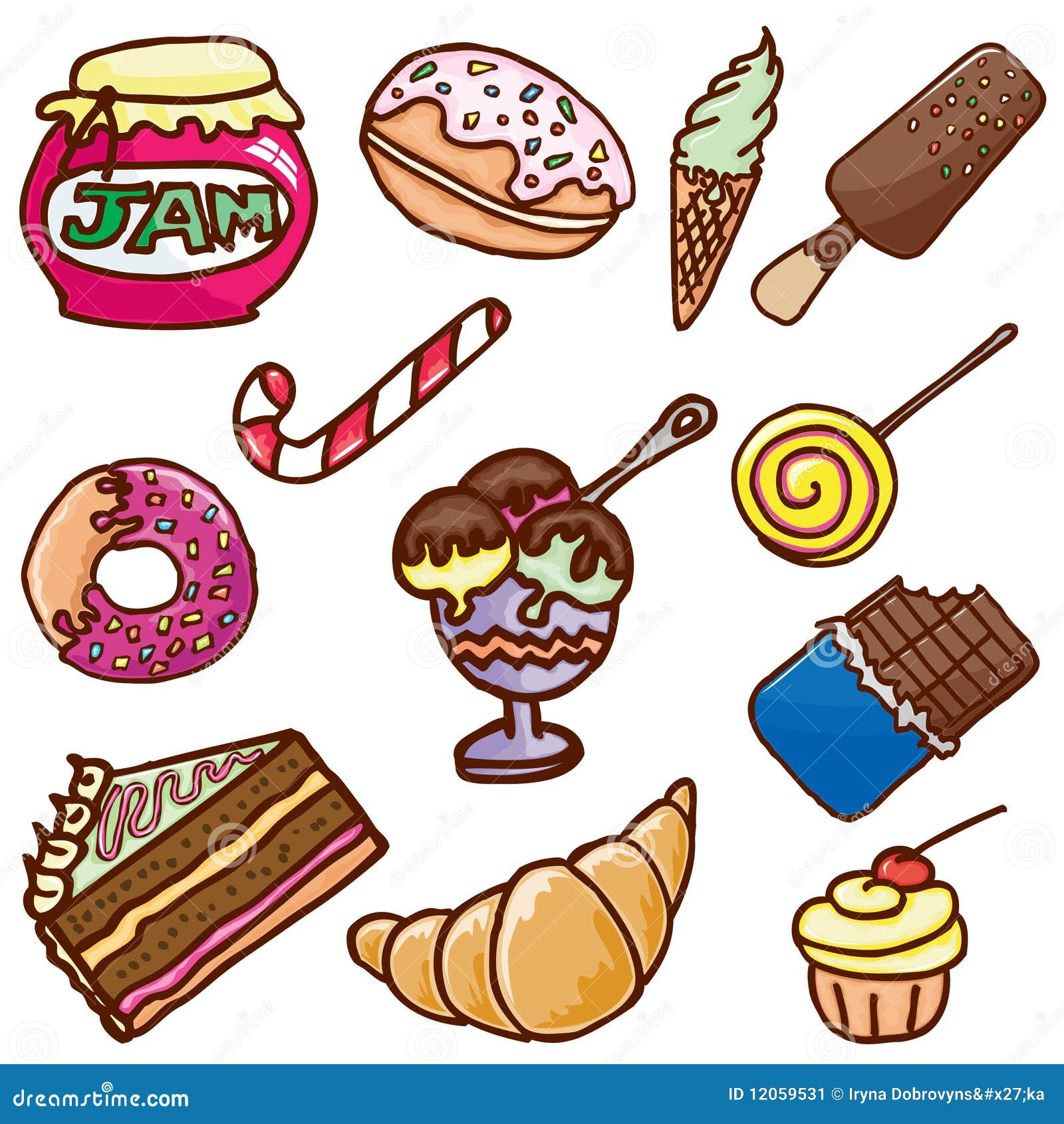 Sweet icon stock illustration. Illustration of breakfast - 12059531