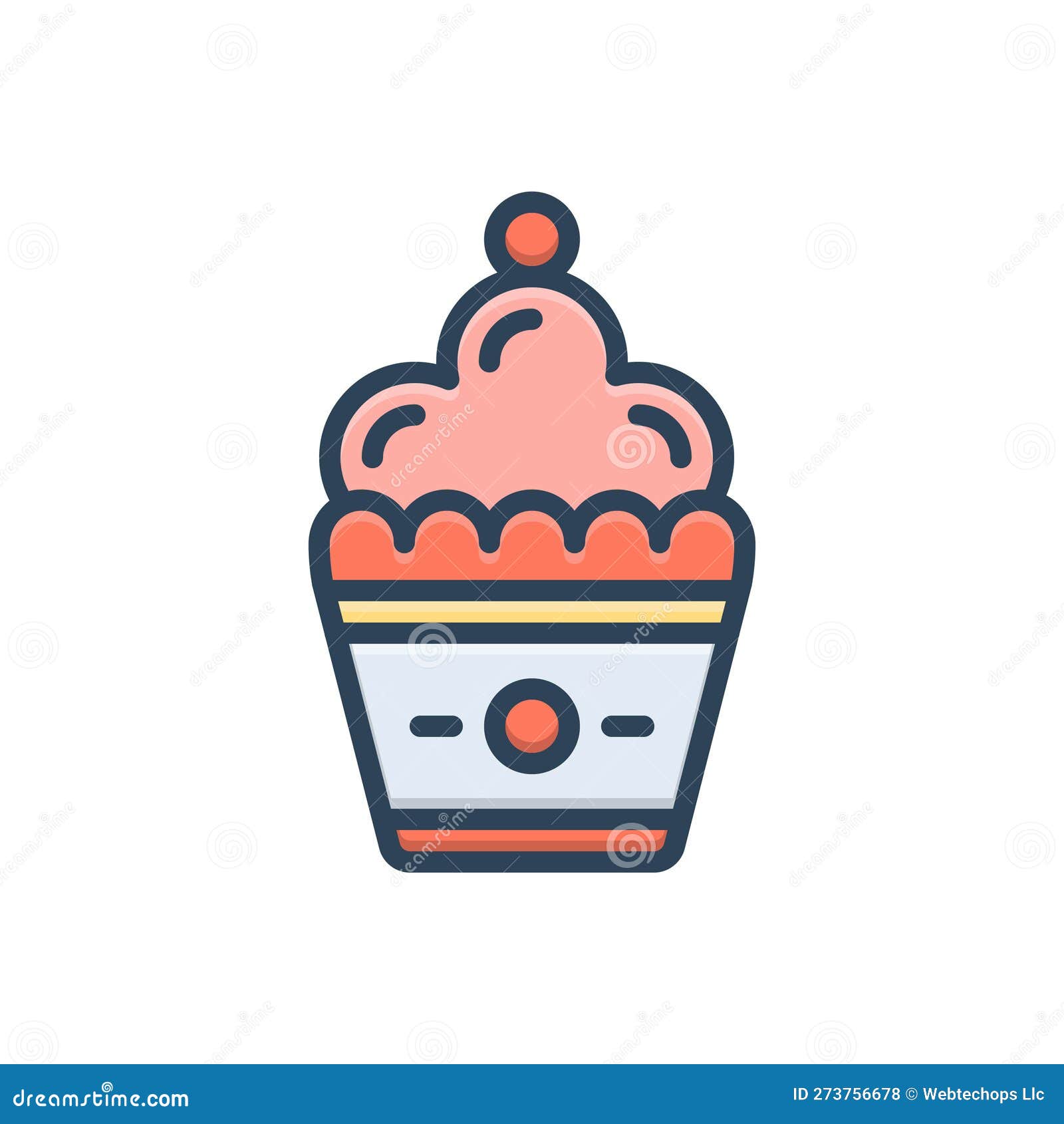 Color Illustration Icon for Sweet, Sugary and Cupcake Stock Vector ...