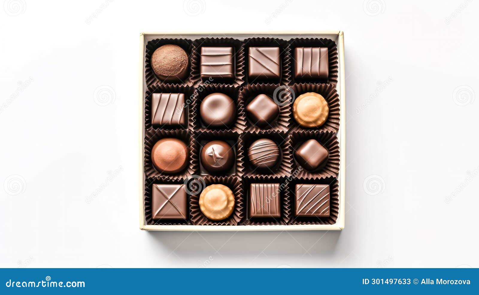 A Delightful Box of Chocolates, Elegantly Placed Against a Pristine ...