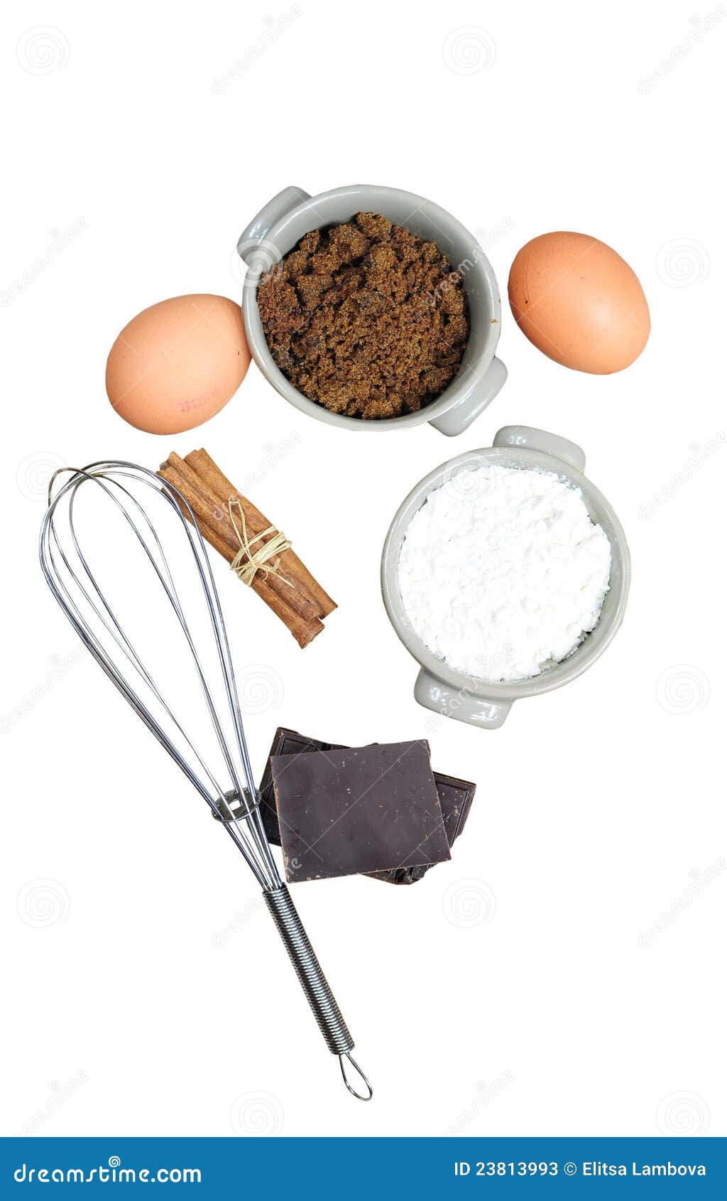 Sweet Ingredients for Cake, Isolated Stock Image - Image of baking ...