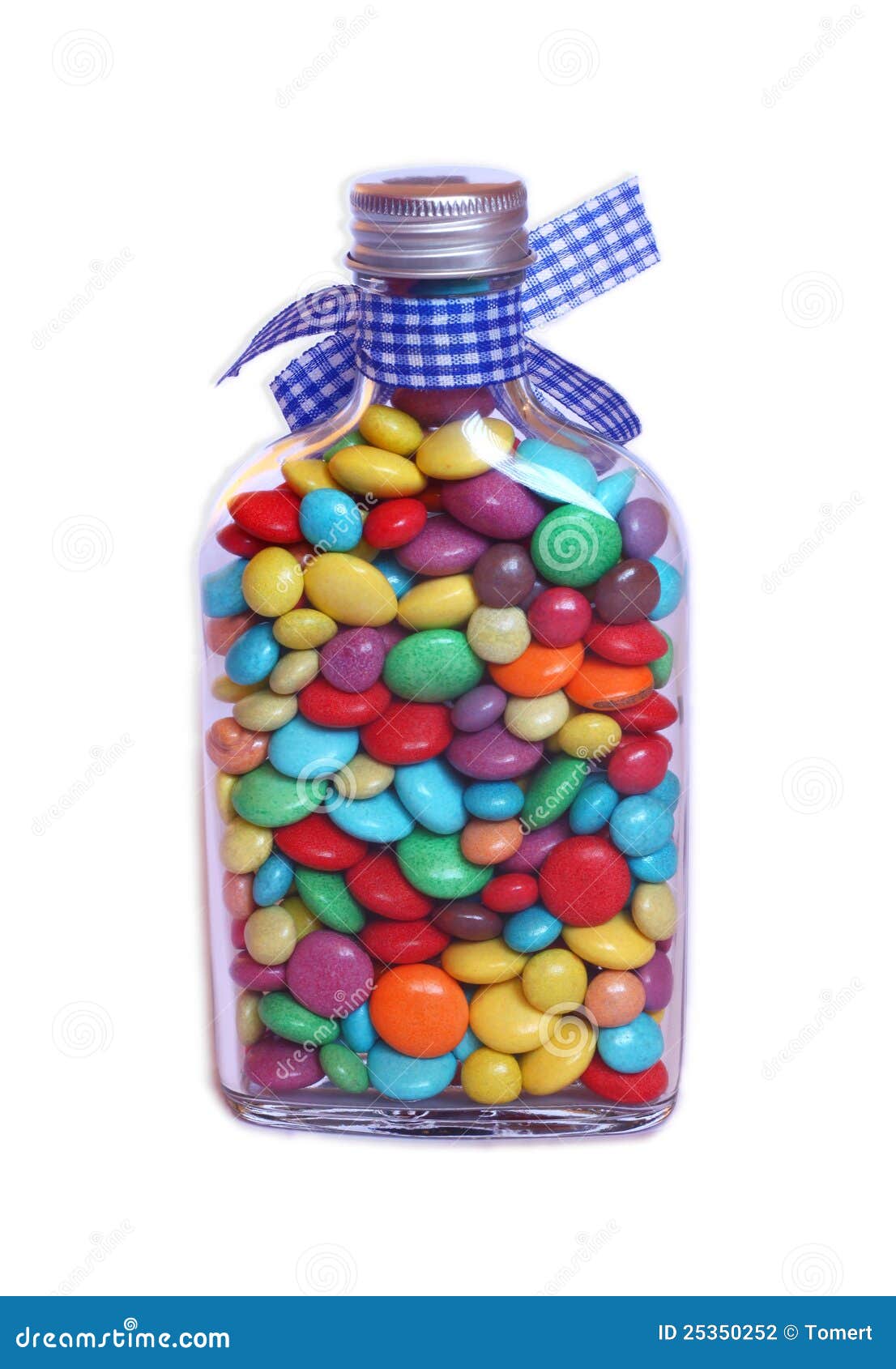 Sweet Jar Full Of Smarties On A White Background Stock Photography ...
