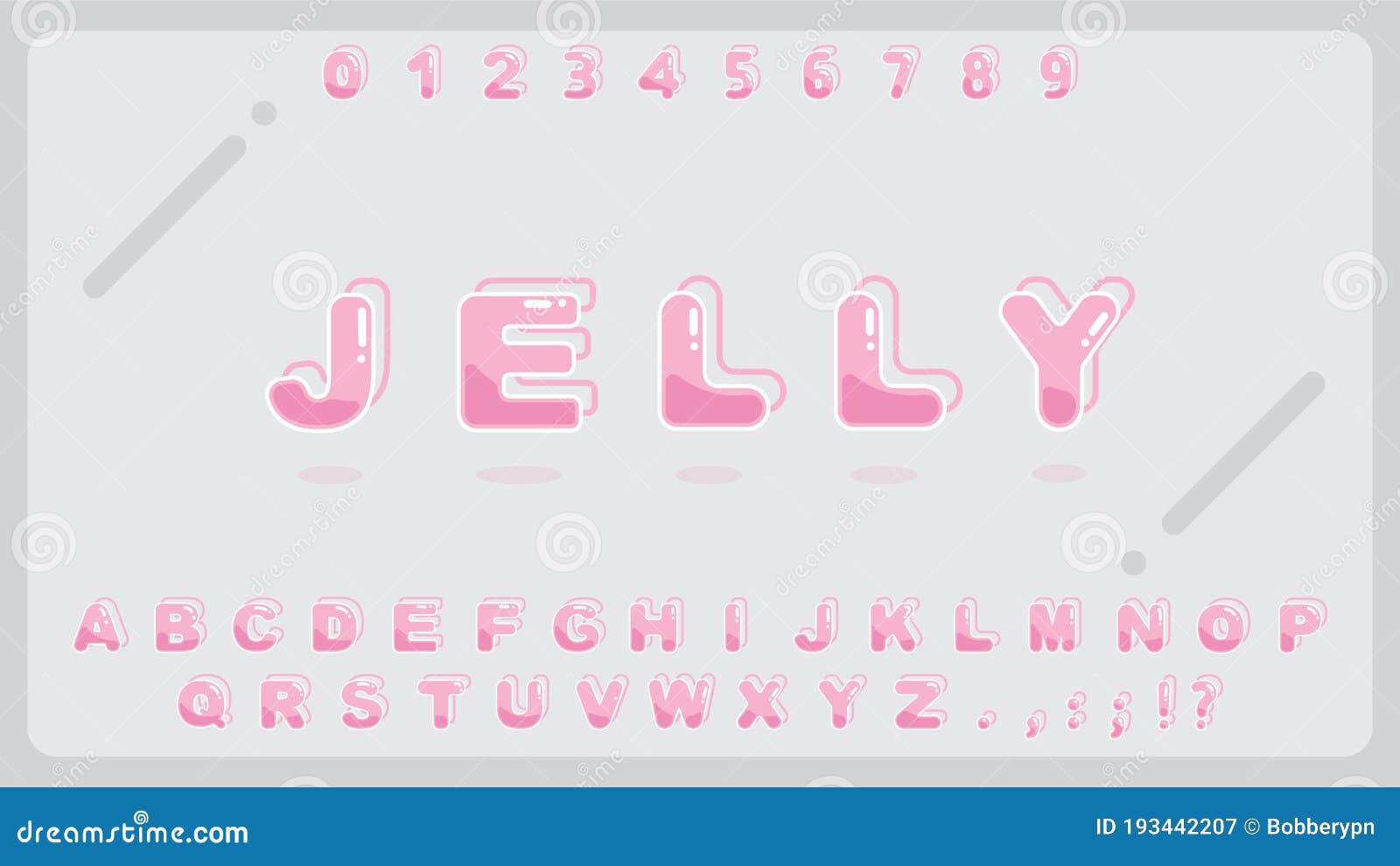 Sweet Jelly Alphabet for Kid Stock Vector - Illustration of serif ...