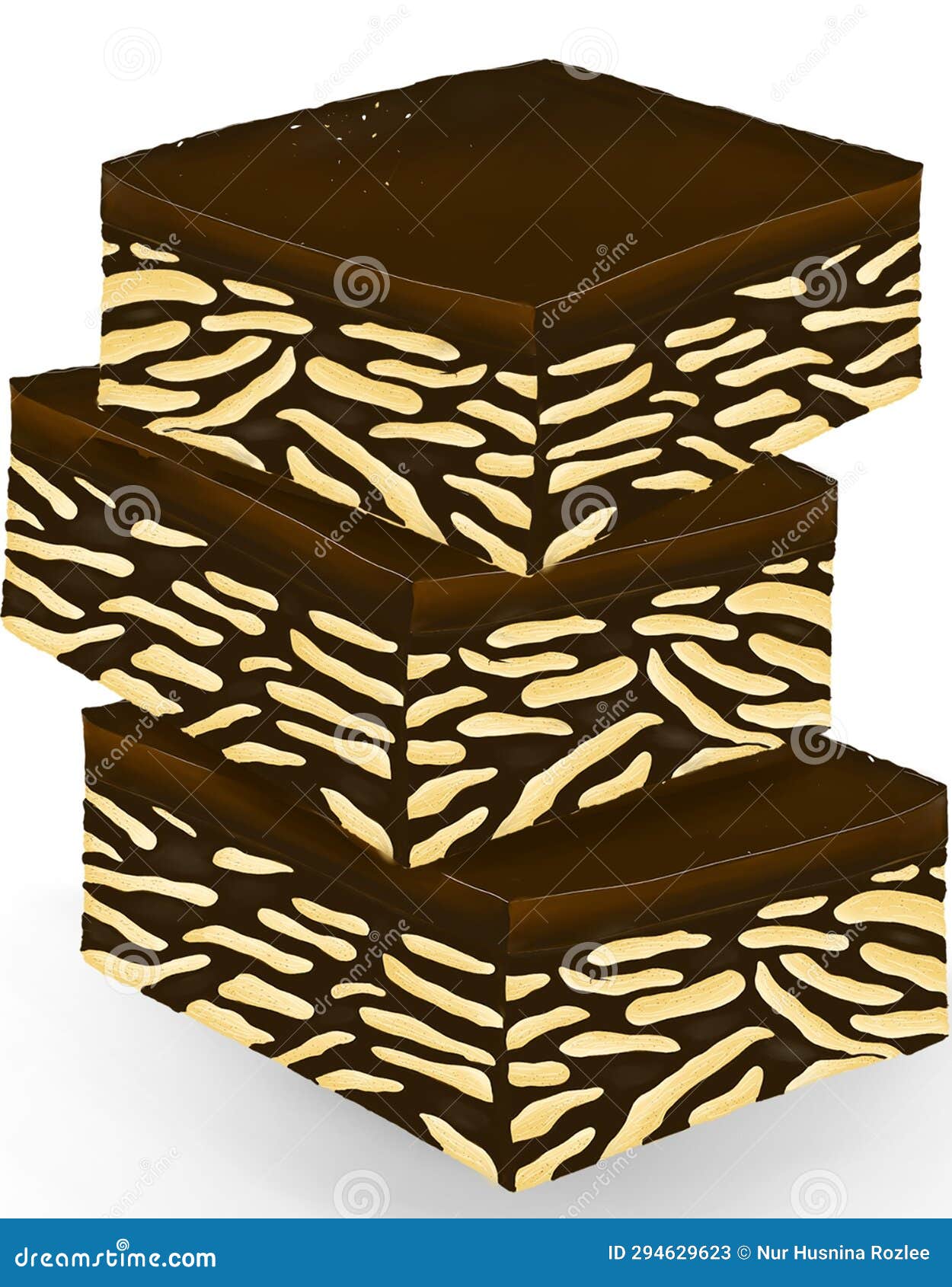 A Sweet Kek Batik for Tea Time Stock Illustration - Illustration of ...