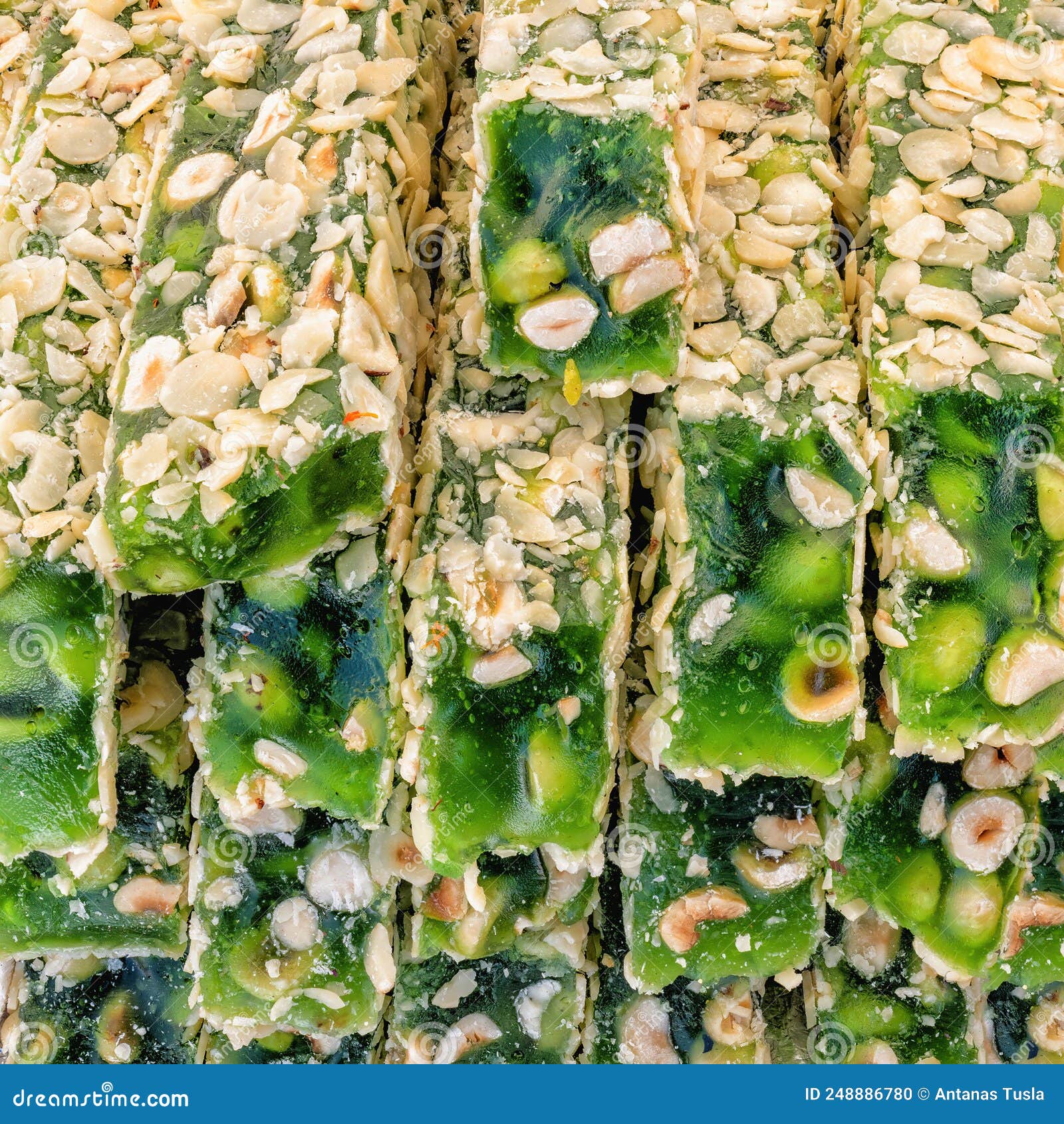 Sweet Kiwi and Hazelnut Dessert Front View Stock Photo - Image of ...