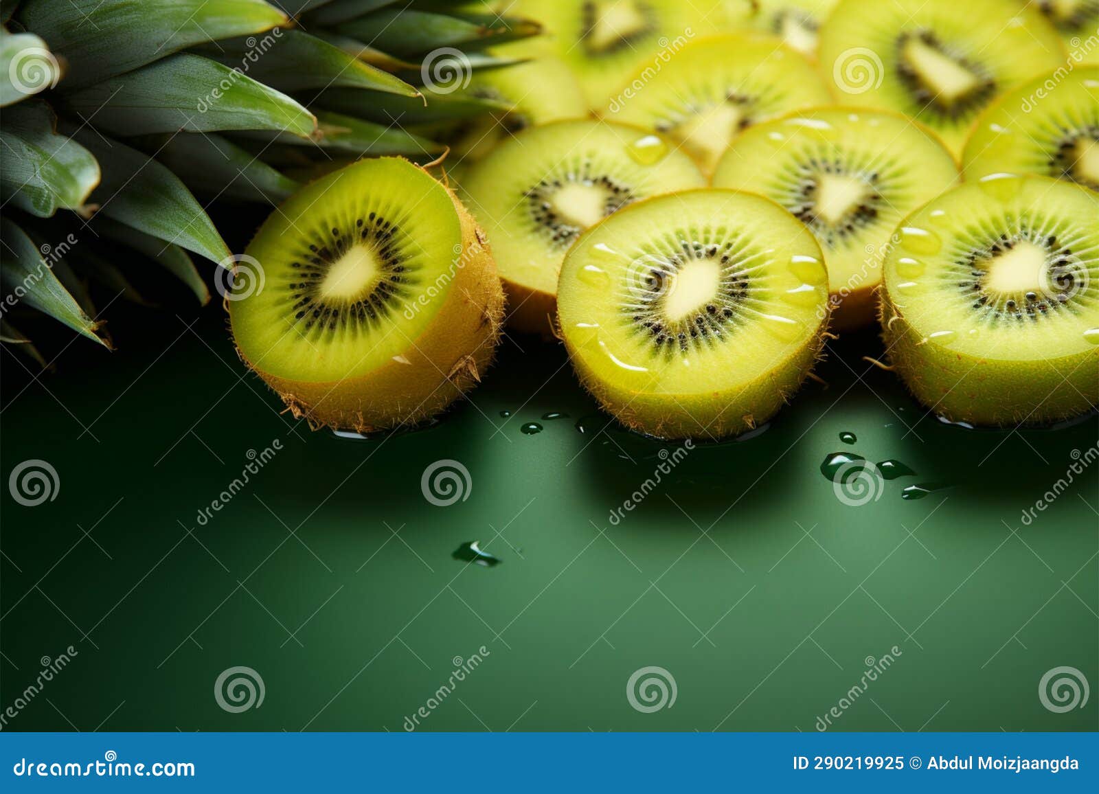 Sweet Kiwis Dual Tones Shine on the Textured Surface, Enticingly Stock ...