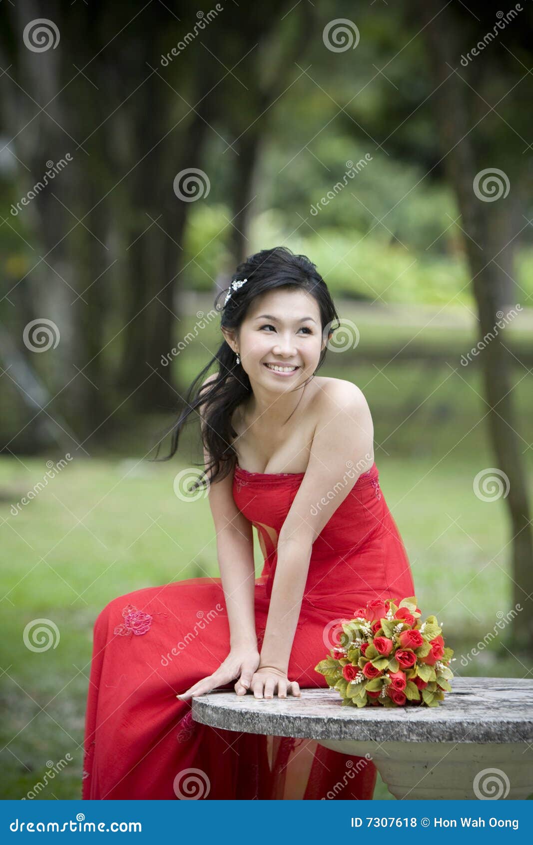 Sweet lady stock photo. Image of smiling, sensuality, dress - 7307618