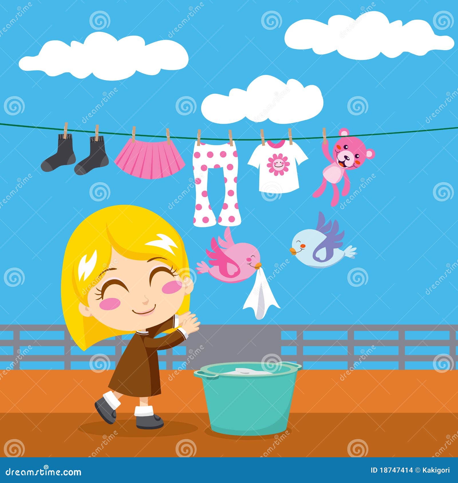 Sweet Laundry stock vector. Illustration of sock, clothes - 18747414