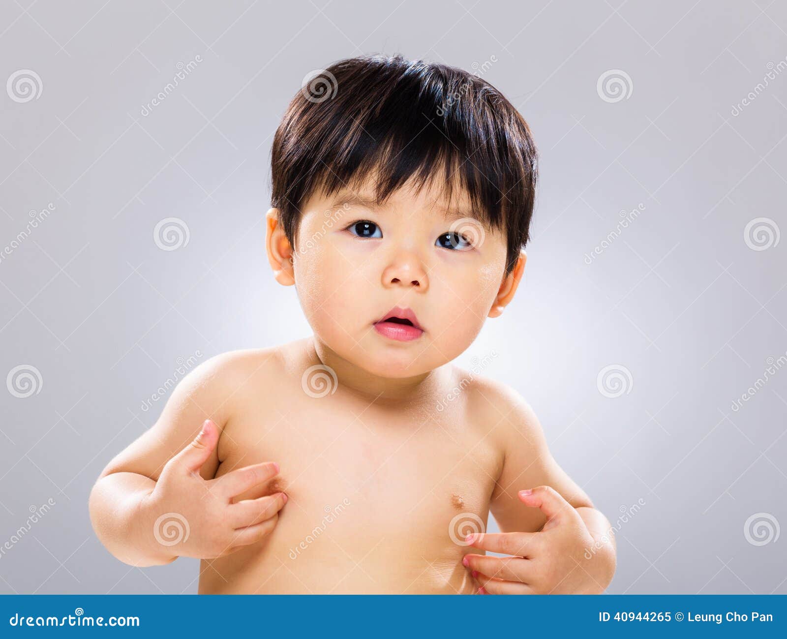 Sweet Little Boy Scratching Body Stock Image - Image of portrait ...
