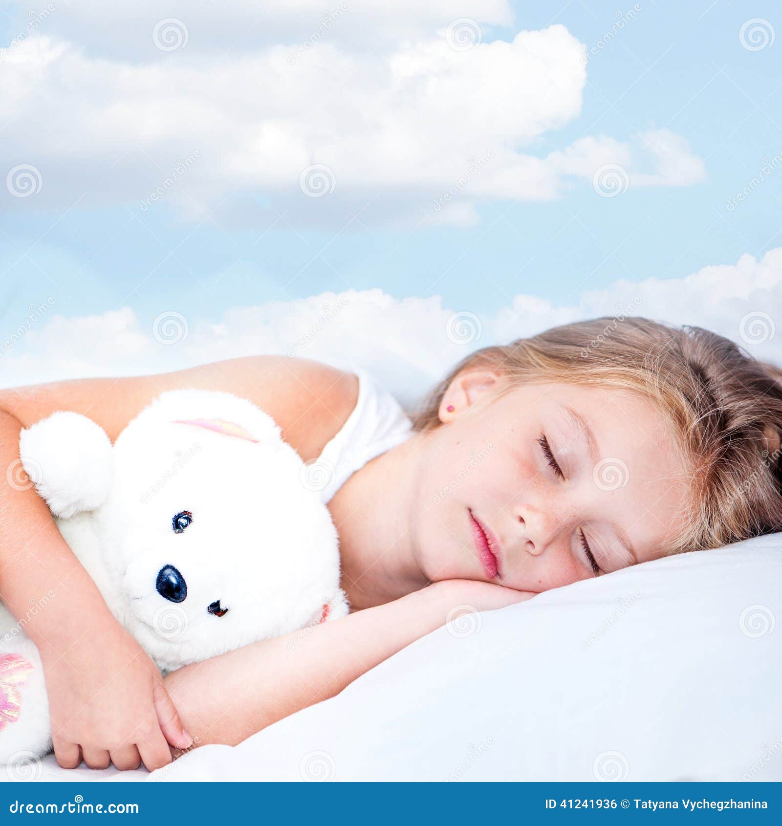 Sweet little girl sleeping stock photo. Image of caucasian - 41241936