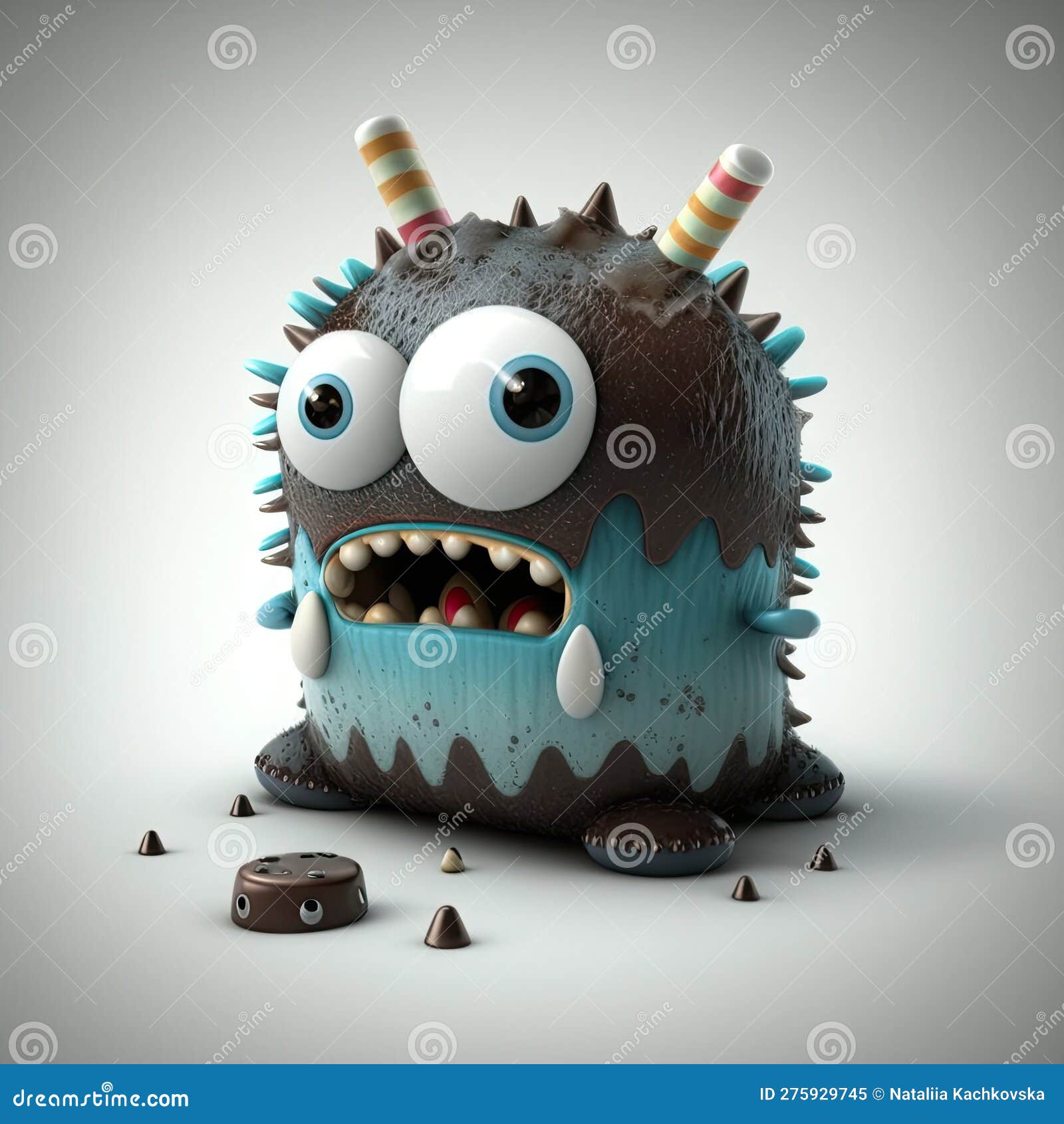 Sweet little monster stock illustration. Illustration of funny - 275929745
