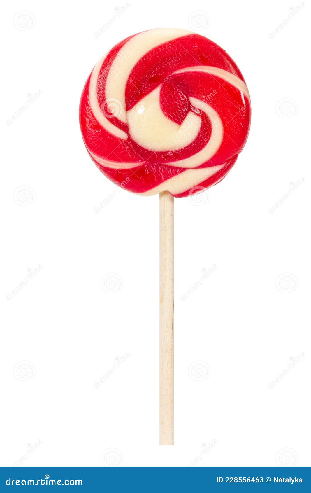 Sweet Lollipop Red Colors Isolated on White Stock Image - Image of ...