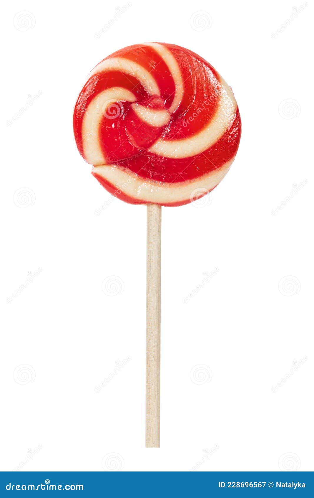 Sweet Lollipop Red Colors Isolated on White Stock Image - Image of ...